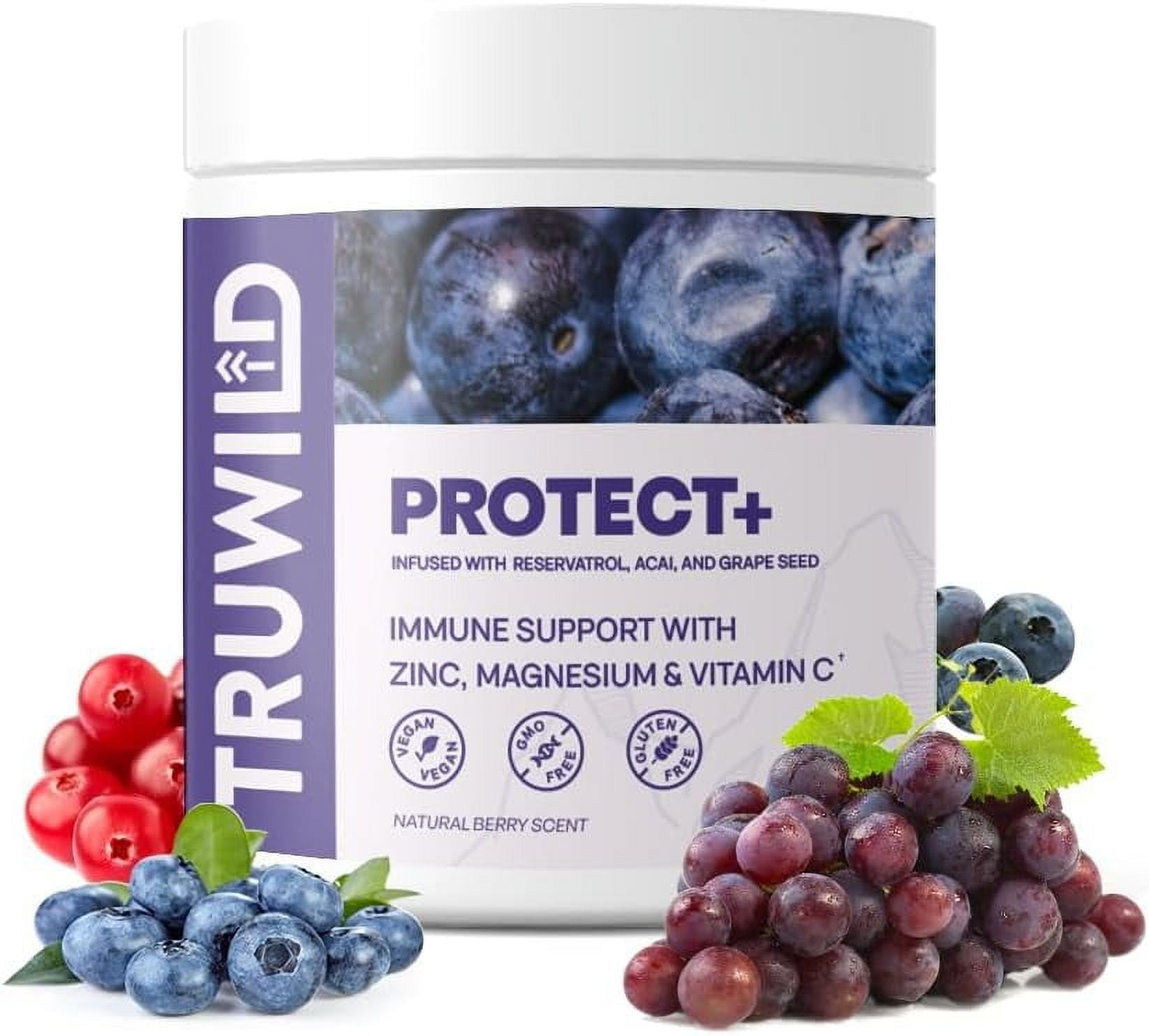 Truwild Protect+ Immune Support Supplement with Vitamin C, Magnesium ...
