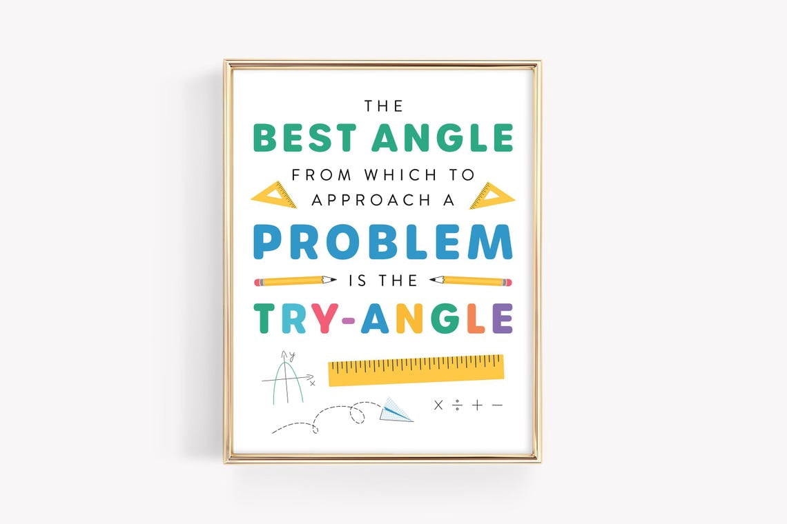 Try Angle Poster Math Teacher Angle Classroom Decor Educational Math ...
