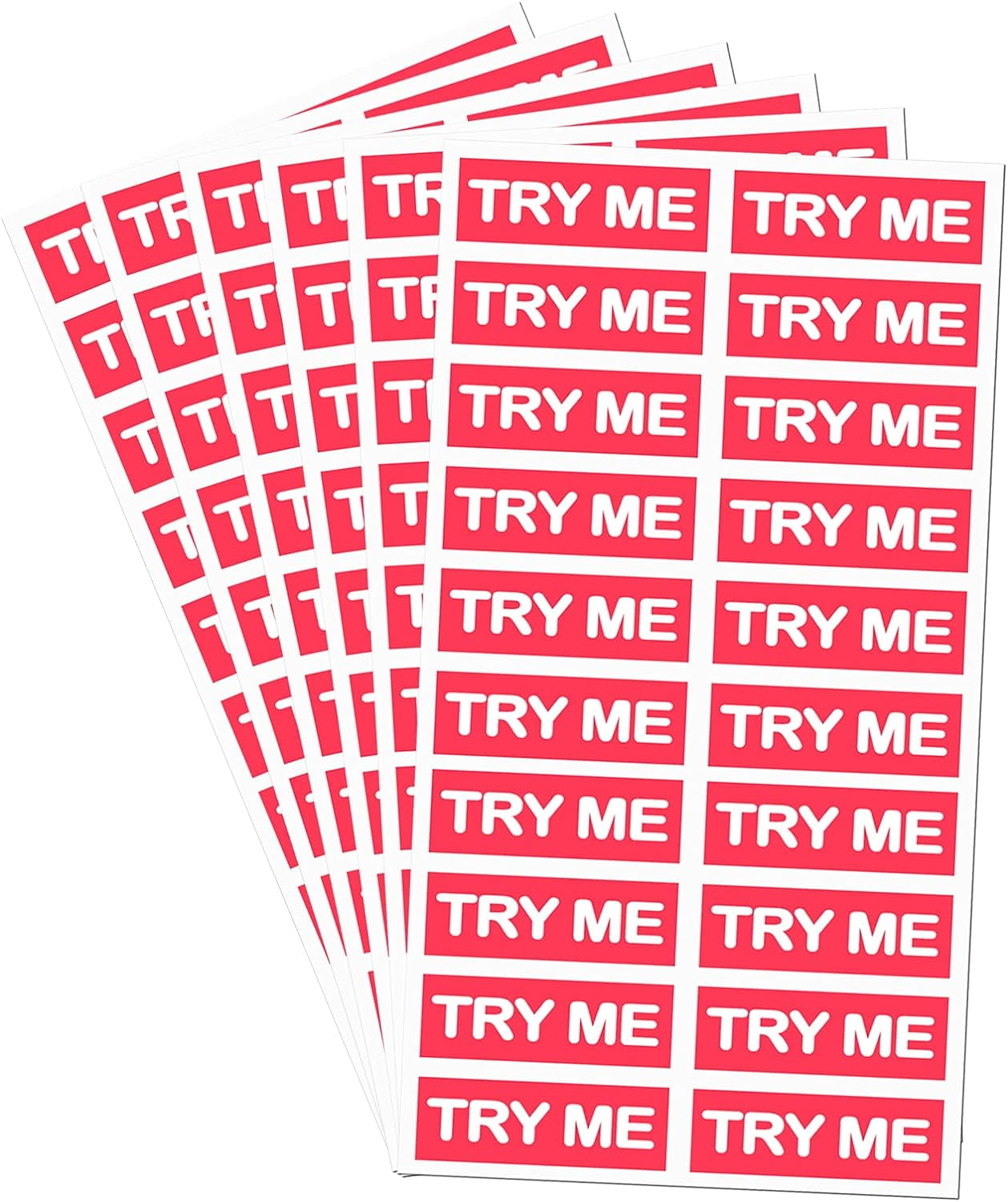 Try Me Stickers,Tester Sample Label for Cosmetics,Pink Sample Stickers ...