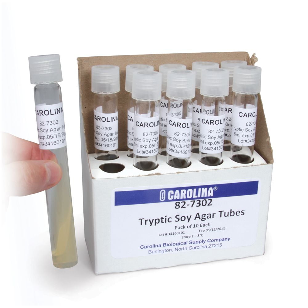 Tryptic Soy Agar, Slant, Prepared Media Tubes, Pack Of 10 - Walmart.com