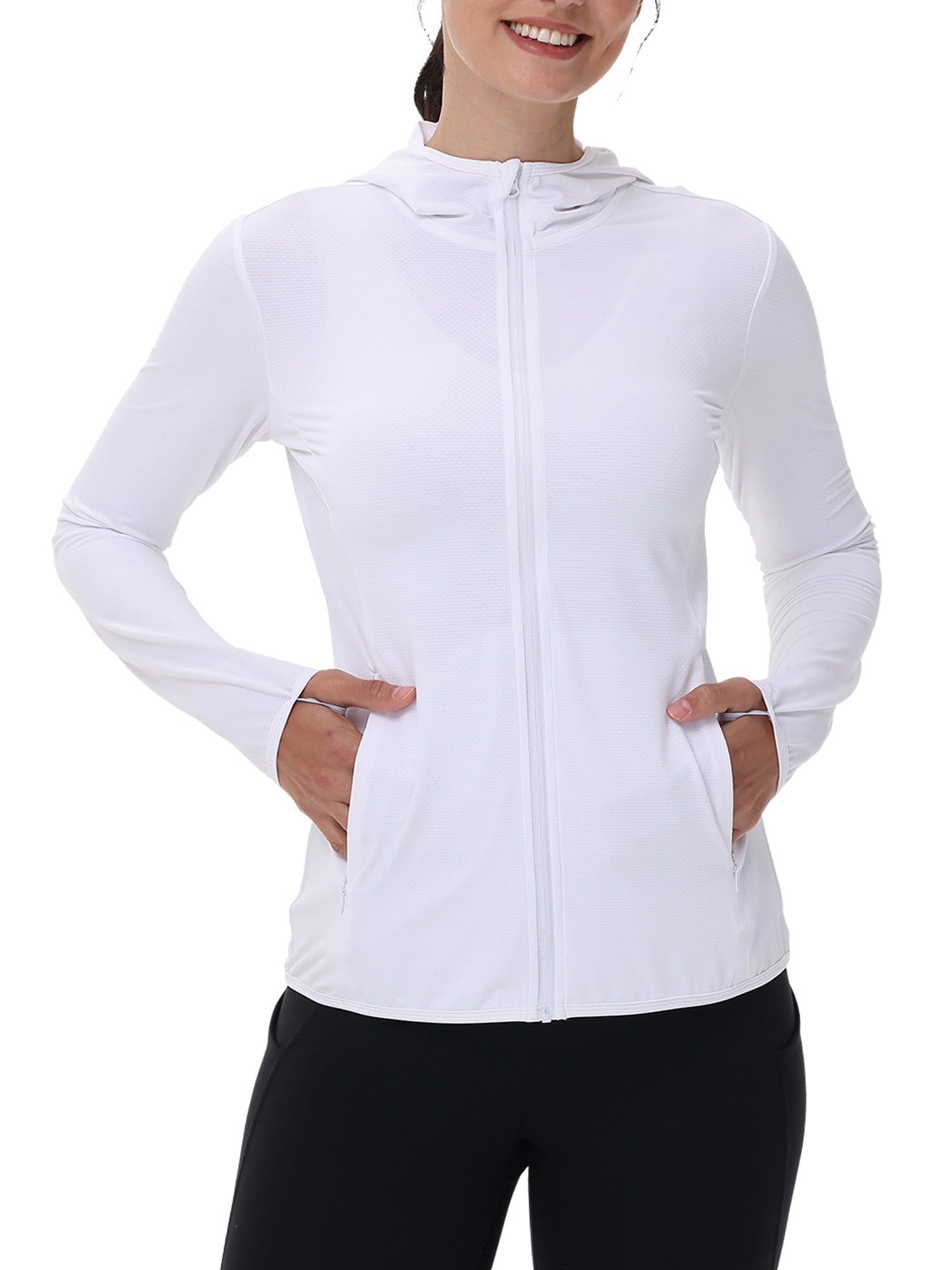 TRYSIL Women's UPF 50+ Sun Protection Hoodie Jackets Lightweight Full Zip up Long Sleeve ...