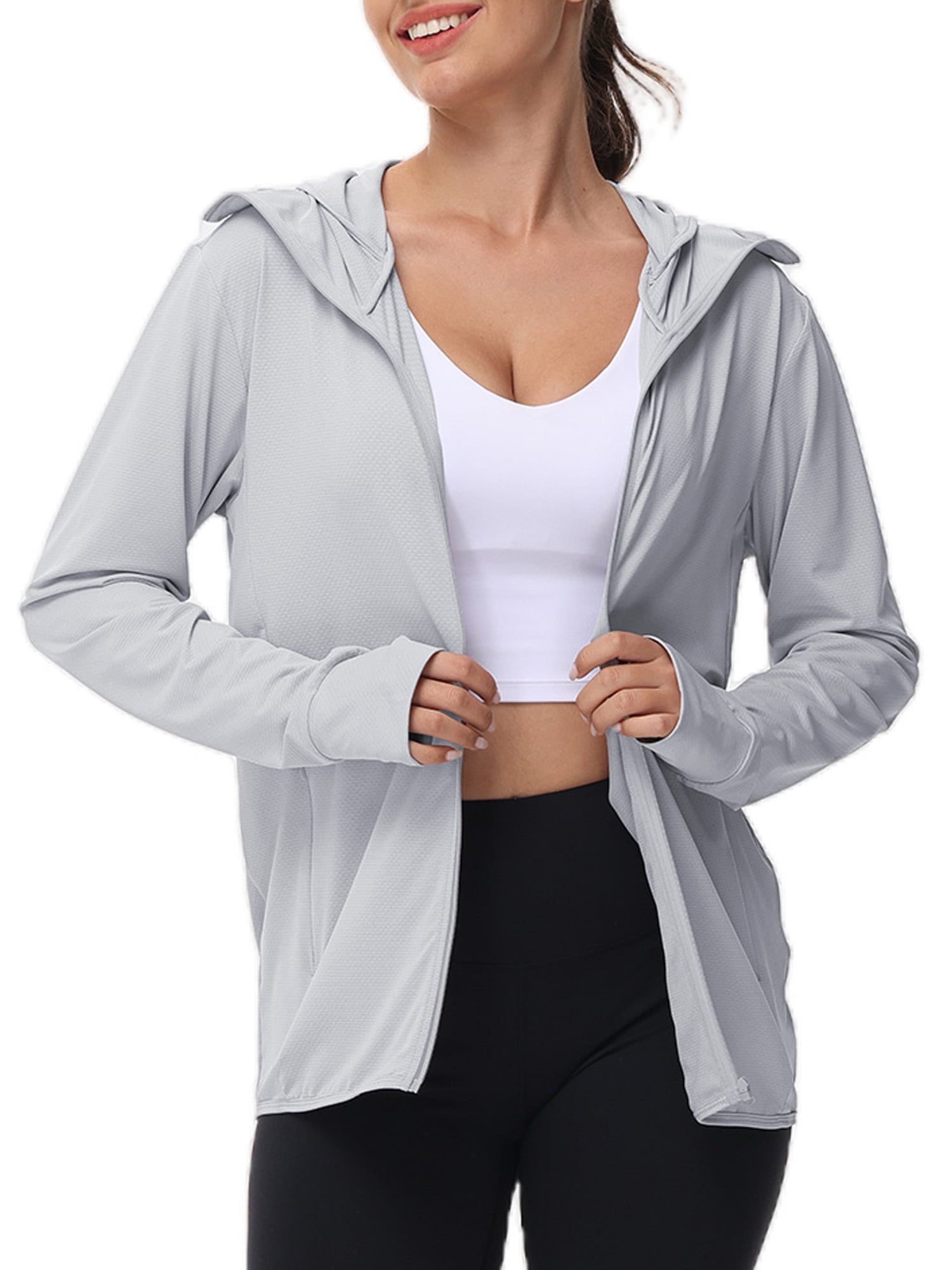 TRYSIL Women's UPF Hoodie Sun Protection Athletic Jackets Lightweight ...