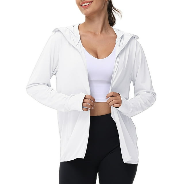 TRYSIL Women's UPF 50+ Sun Hoodie Lightweight Jackets Full Zip up Hiking Oversize,Size(XS-5XL ...