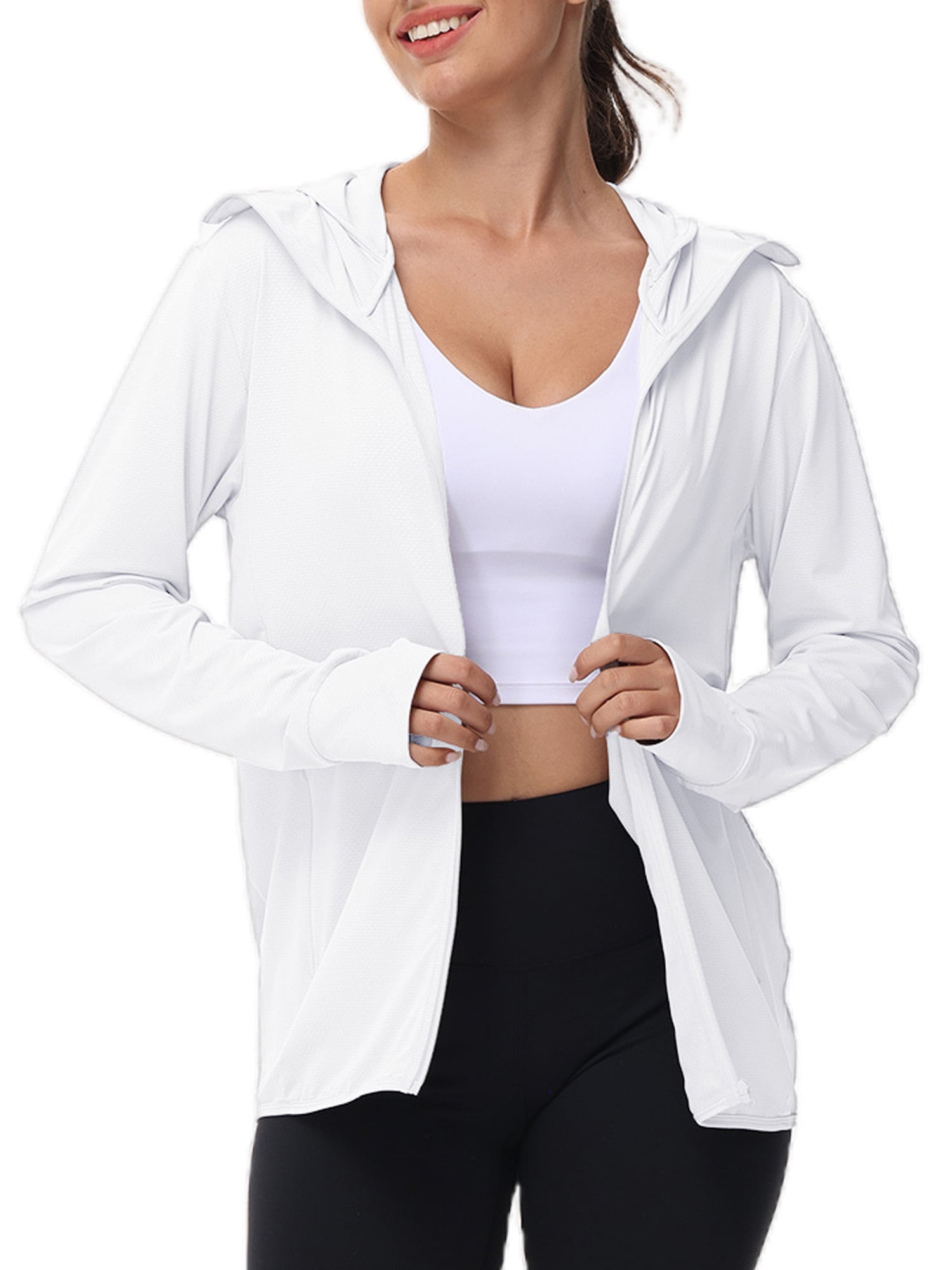 TRYSIL Women's UPF 50+ Sun Protection Hoodie Jacket Lightweight Full ...