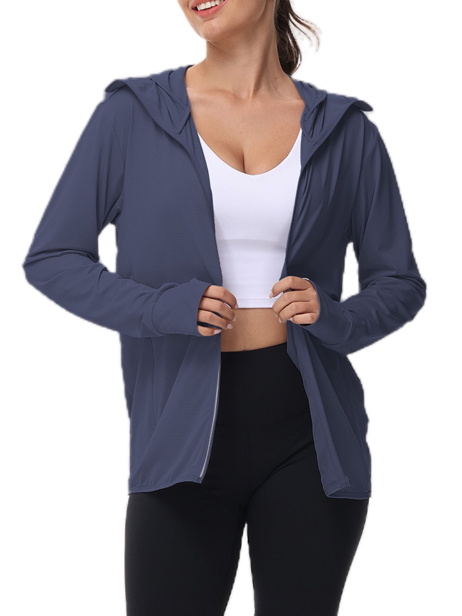 TRYSIL Women's UPF 50+ Sun Hoodie Lightweight Jackets Full Zip up Hiking Oversize,Size(XS-5XL ...