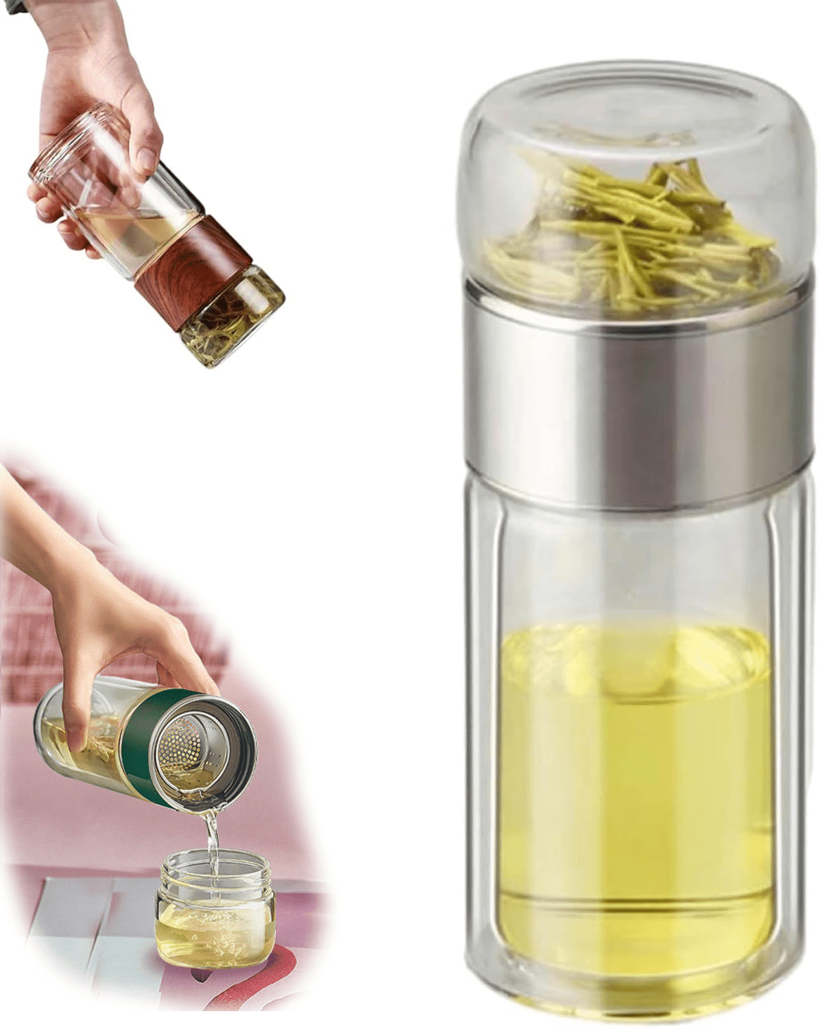 Tryteava Glass Infuser - Teava 3 in 1 Smart Tea Infuser, Teava Tea Pot ...