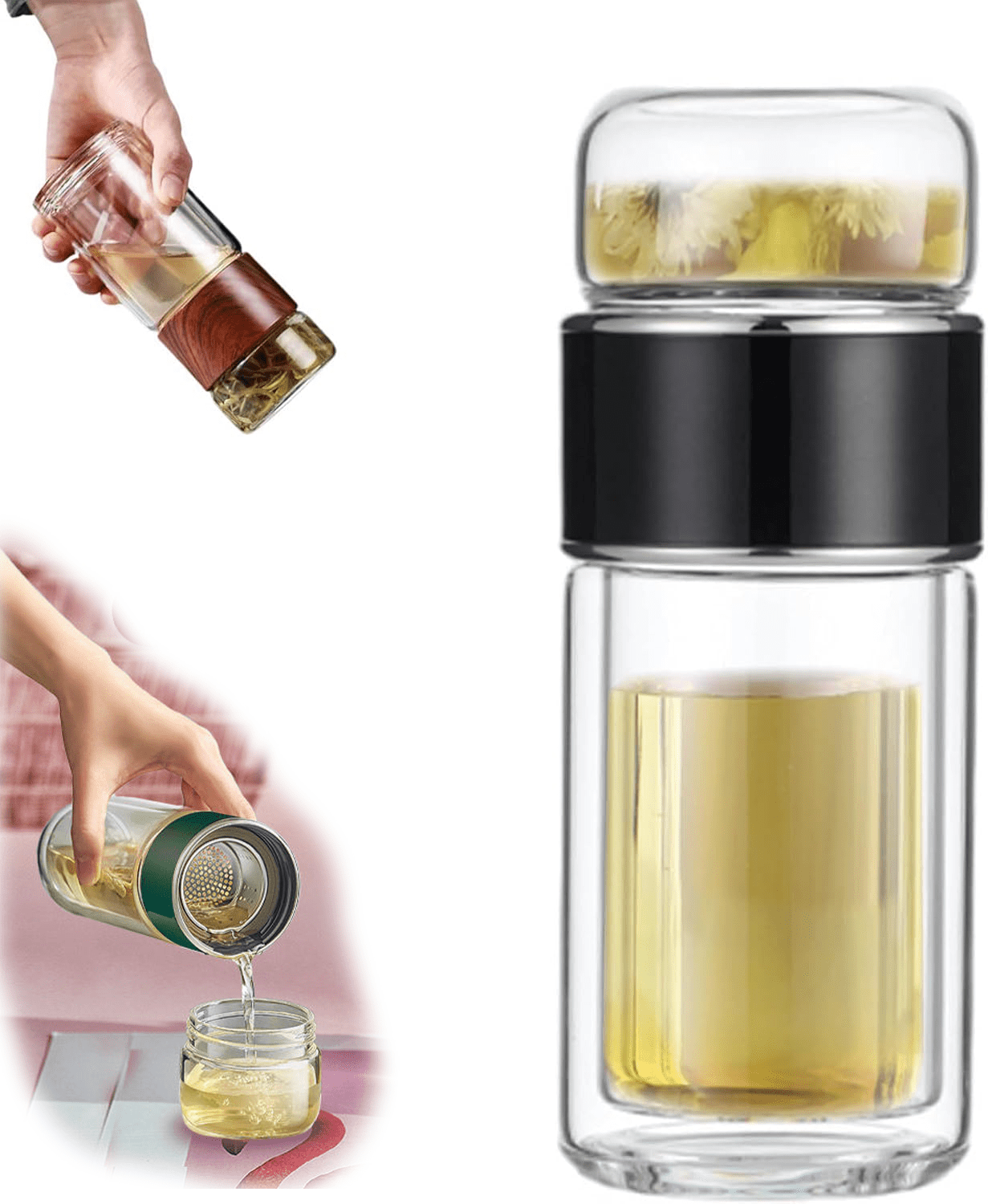 Tryteava Glass Infuser - Teava 3 in 1 Smart Tea Infuser, Teava Tea Pot ...