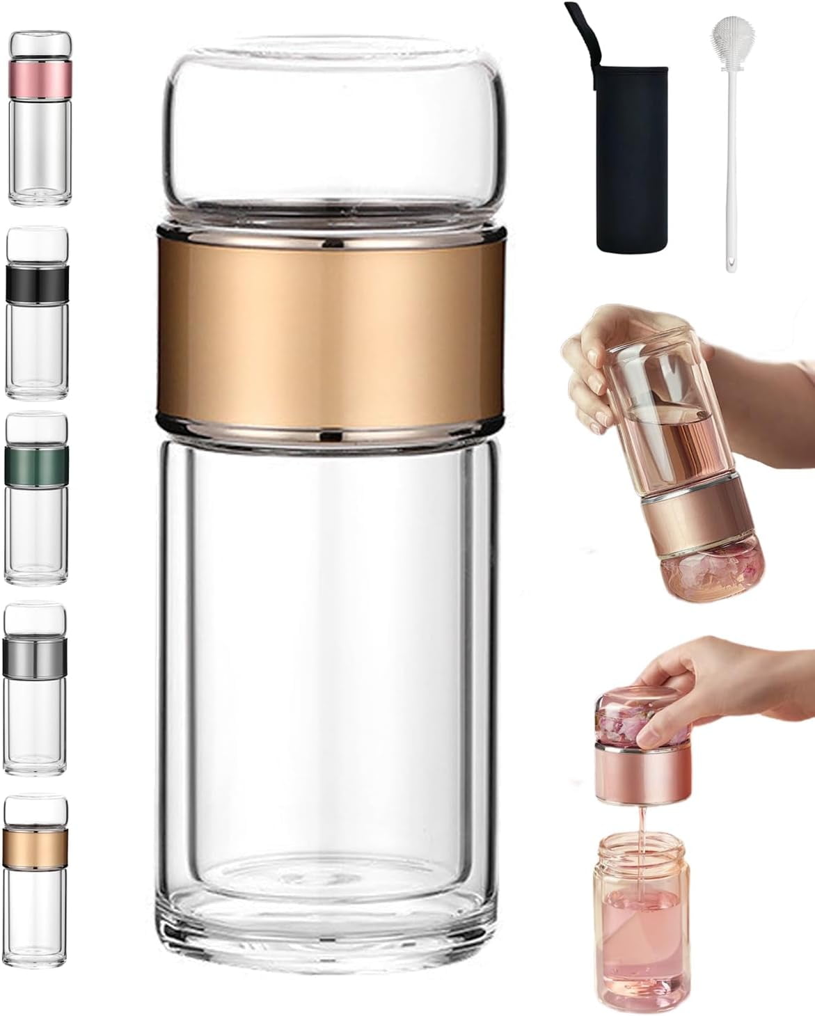 Tryteava Glass Infuser – Teava 3-in-1 Smart Tea Infuser, Flip-to-Brew ...