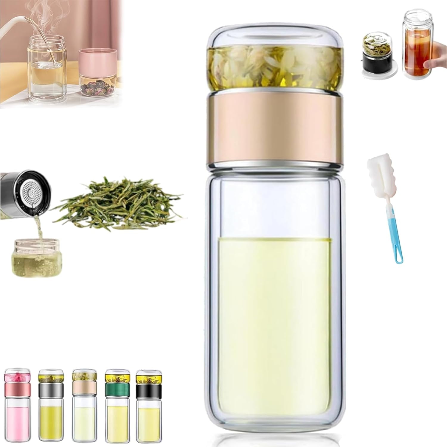 Tryteava Glass Infuser, Teava 3-in-1 Smart Tea Infuser, Try Teava Leak ...
