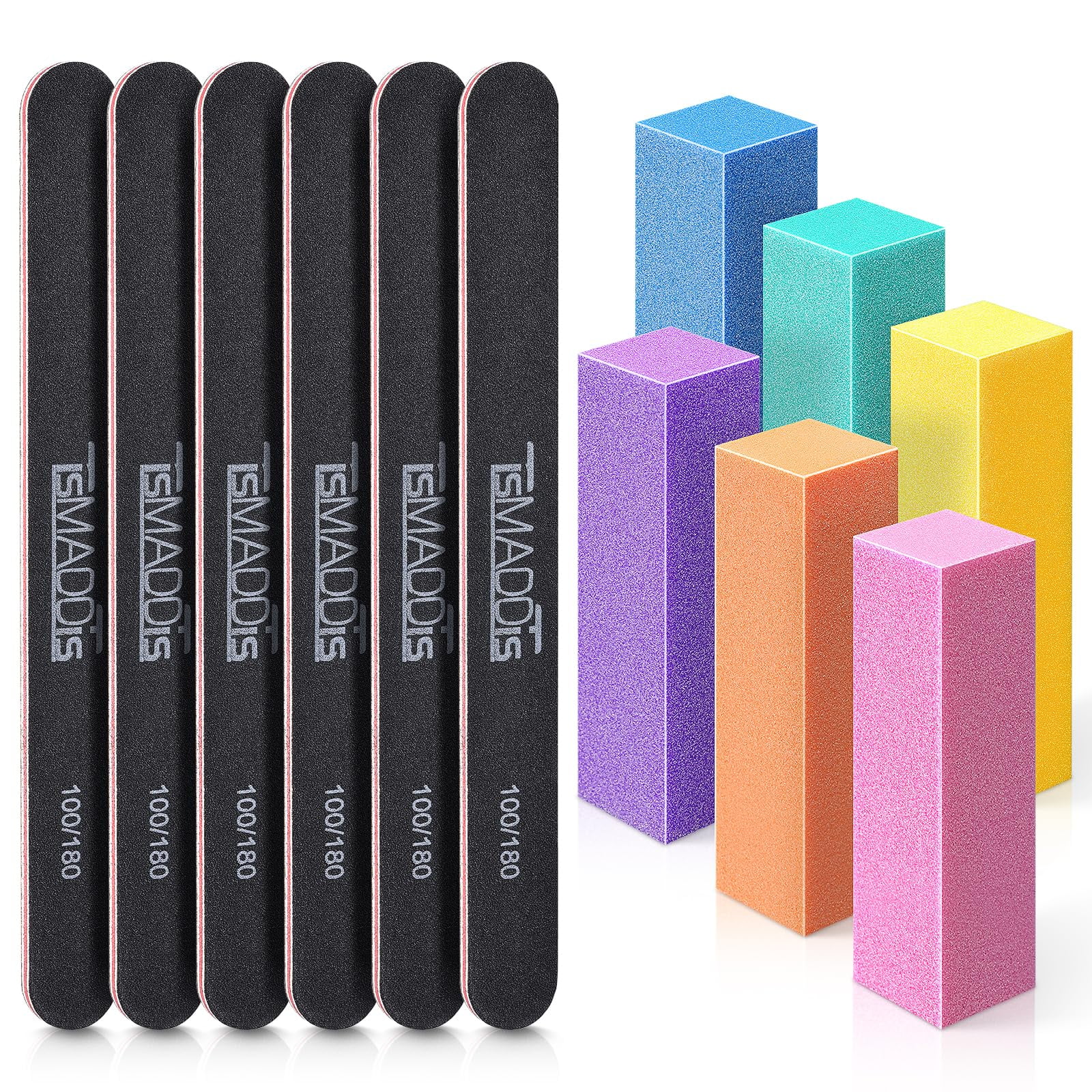 TsMADDTs Nail Files and Buffers, Professional Manicure Tools Kit ...