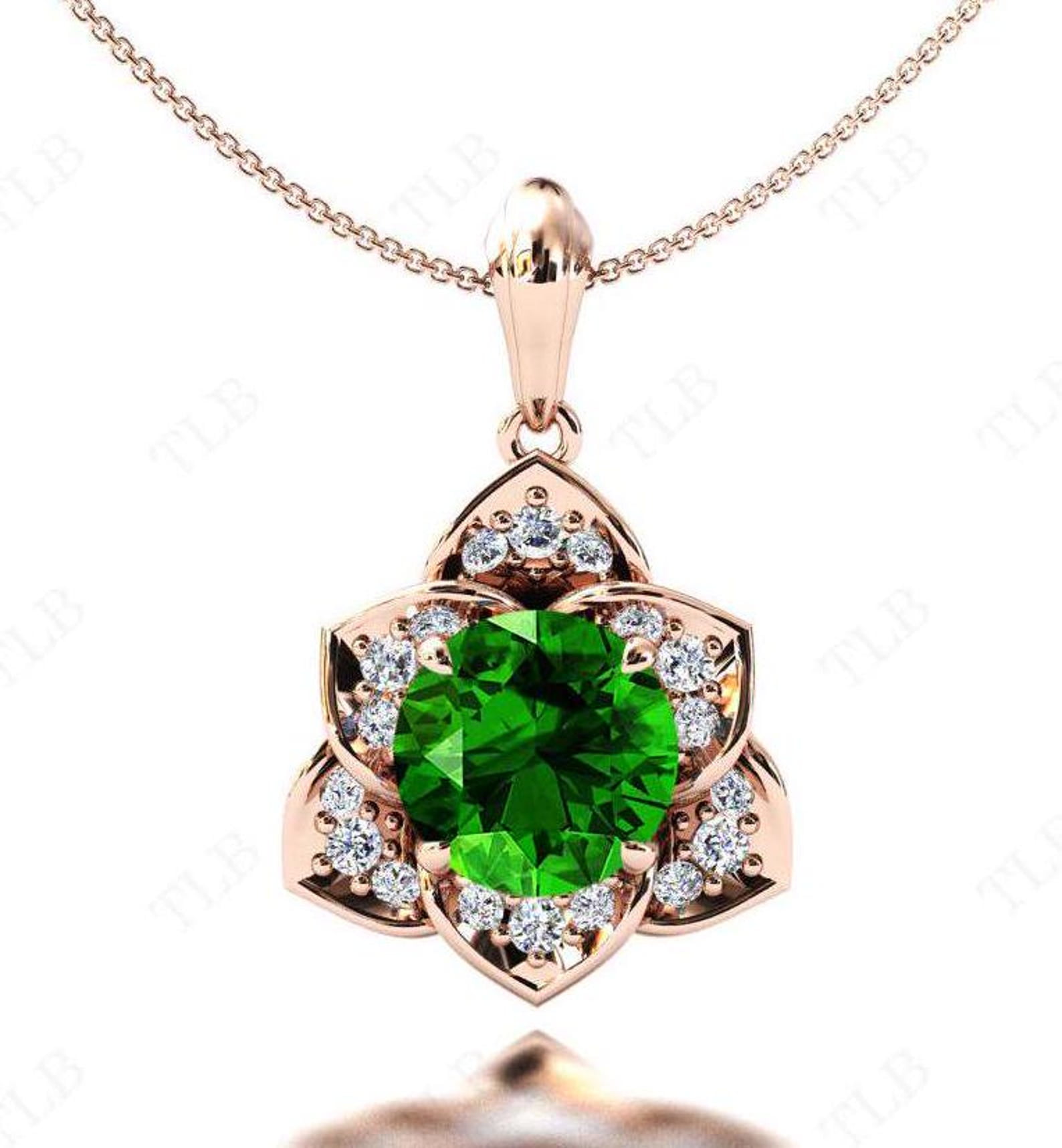 Tsavorite Necklace Pendant 4.42 Carat Sterling Silver, January ...