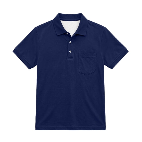 Tsesme Boys School Uniform Short Sleeve Tops, Lapel Collar Button down ...