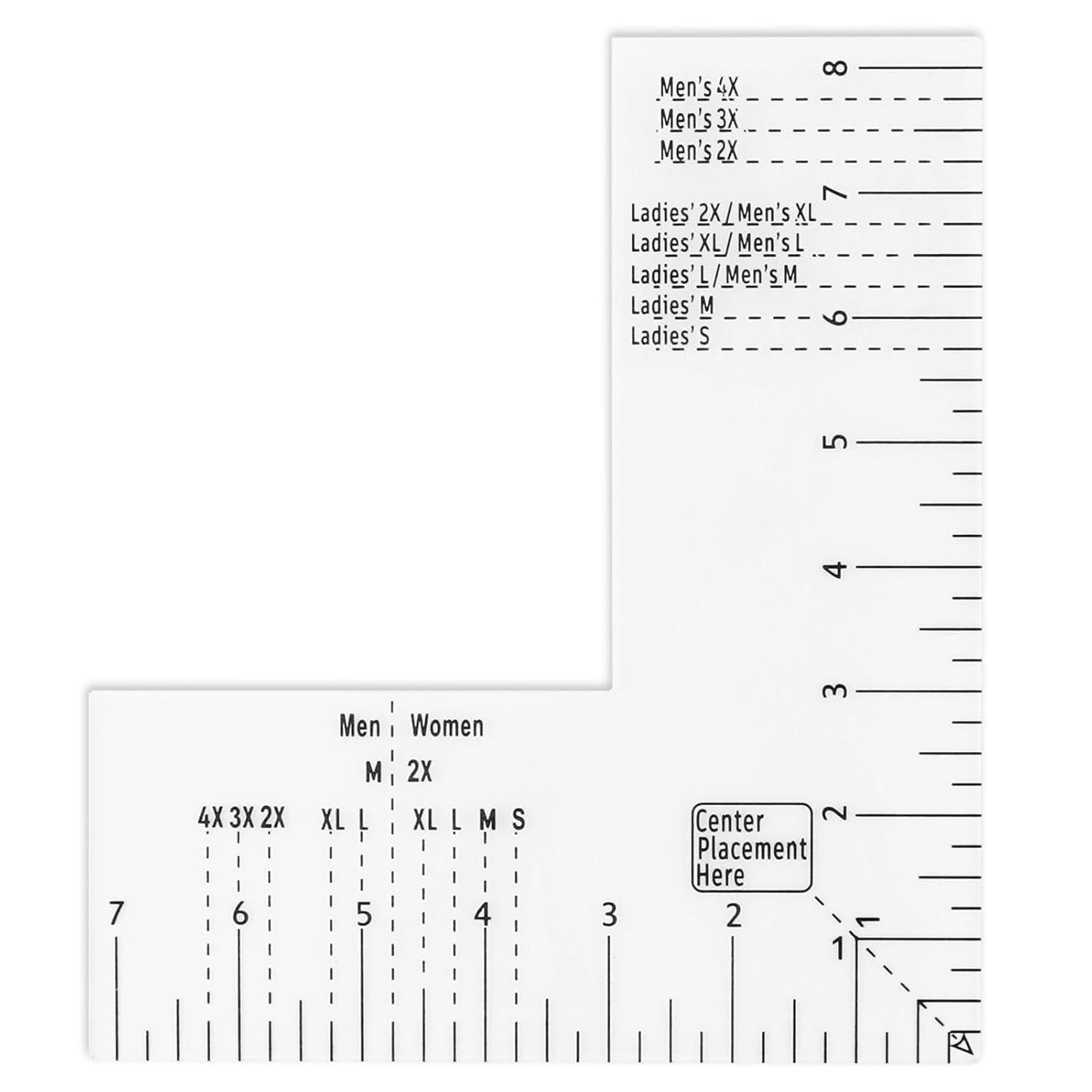 Tshirt Ruler Guide for Vinyl Alignment, Left Chest Logo Placement Tool ...