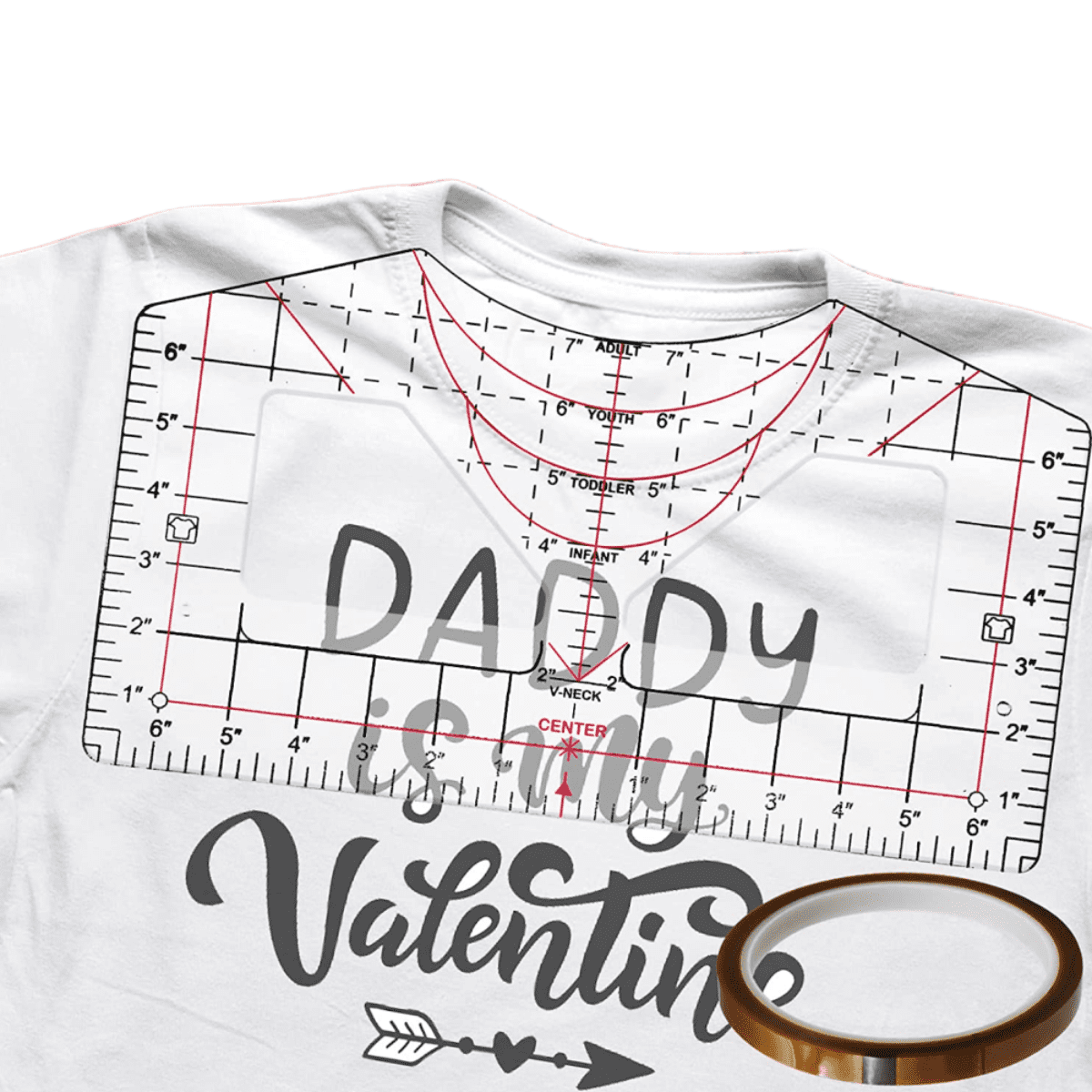 Tshirt Alignment Tool - Acrylic Tshirt Ruler Guide for Vinyl Alignment ...