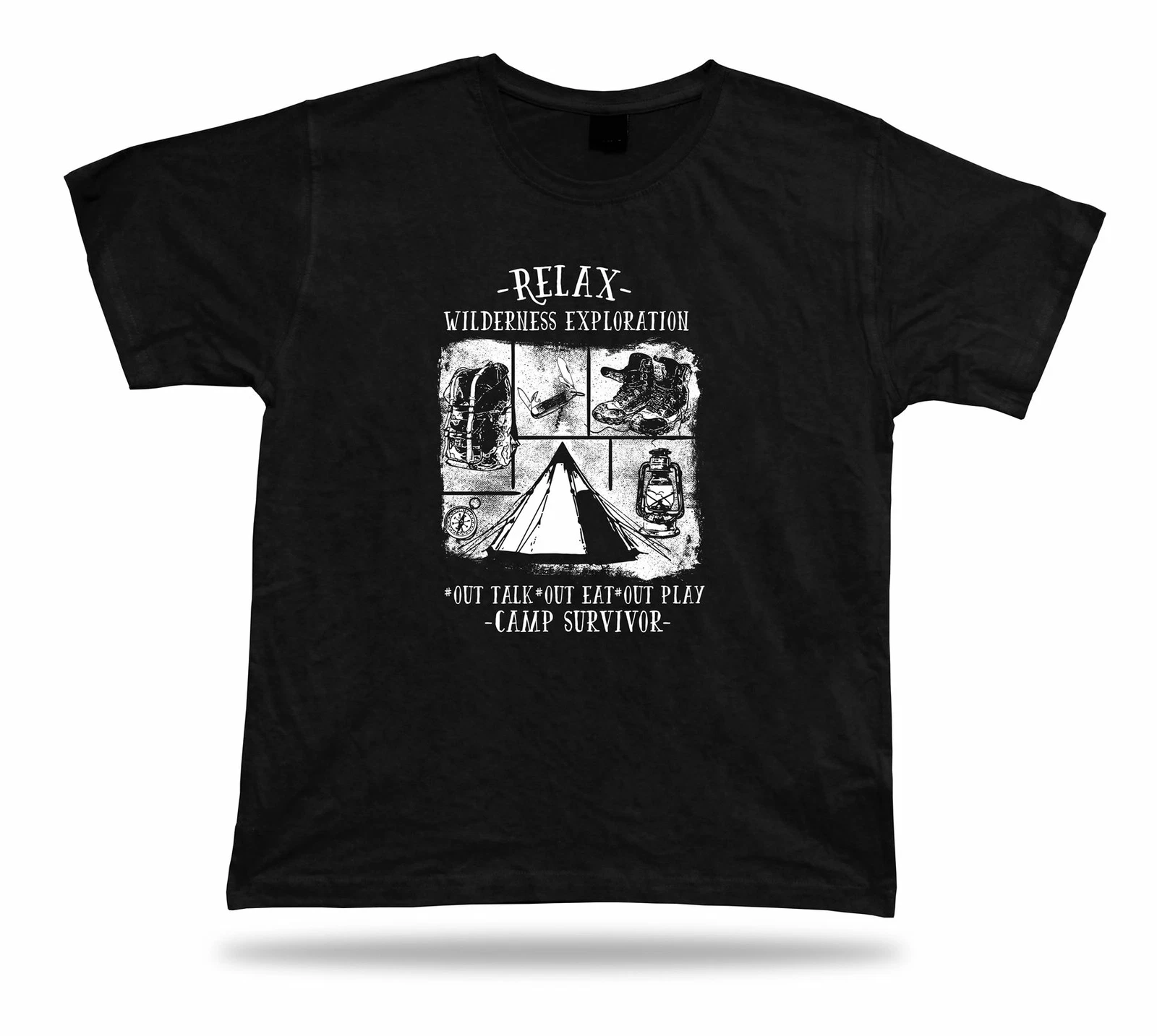 Tshirt Tee Shirt Birthday Gift Idea Camp Survivor Outside Tracking ...