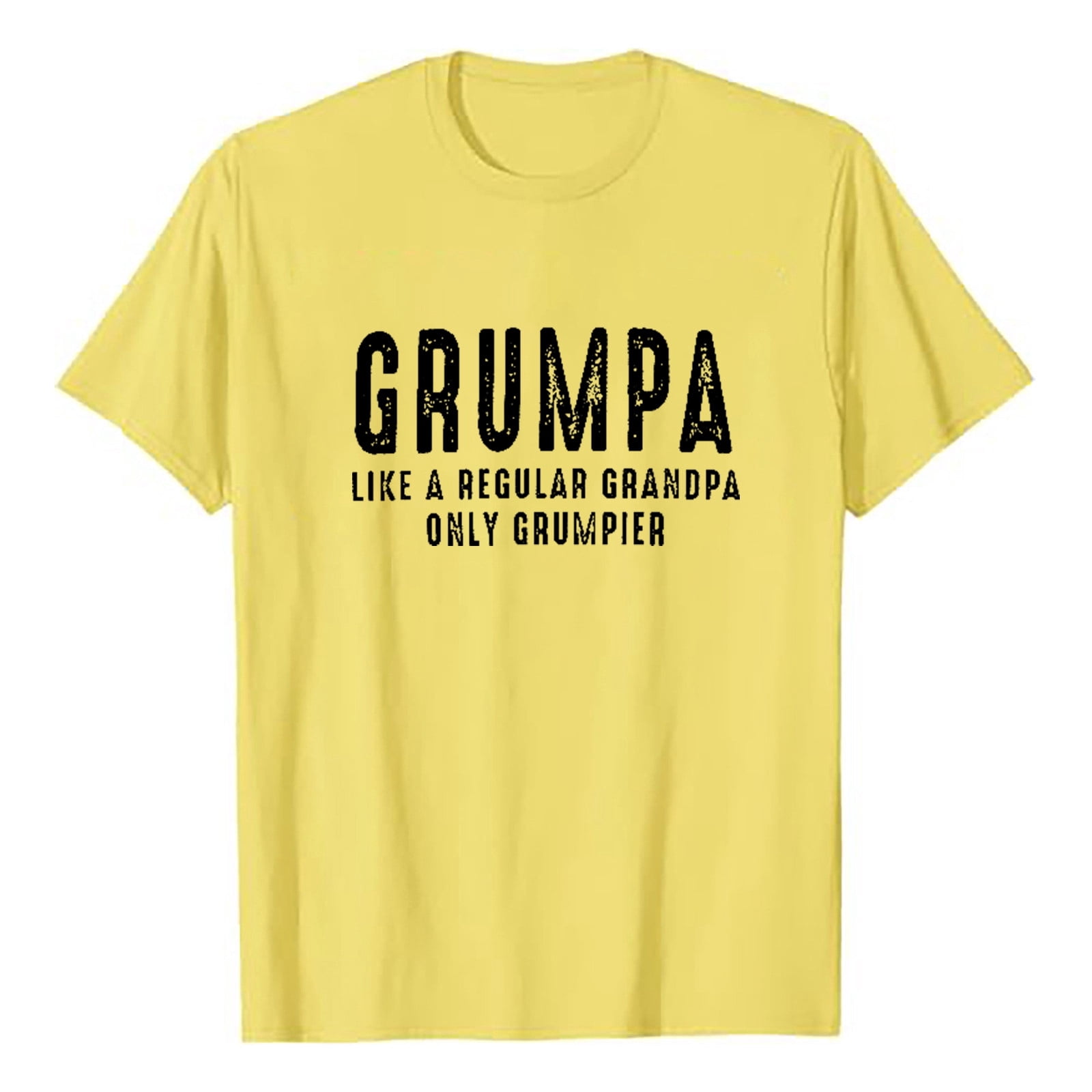 Tshirts Shirts for Men Grandpa Funny Vintage Mom Dad Letter Print ...