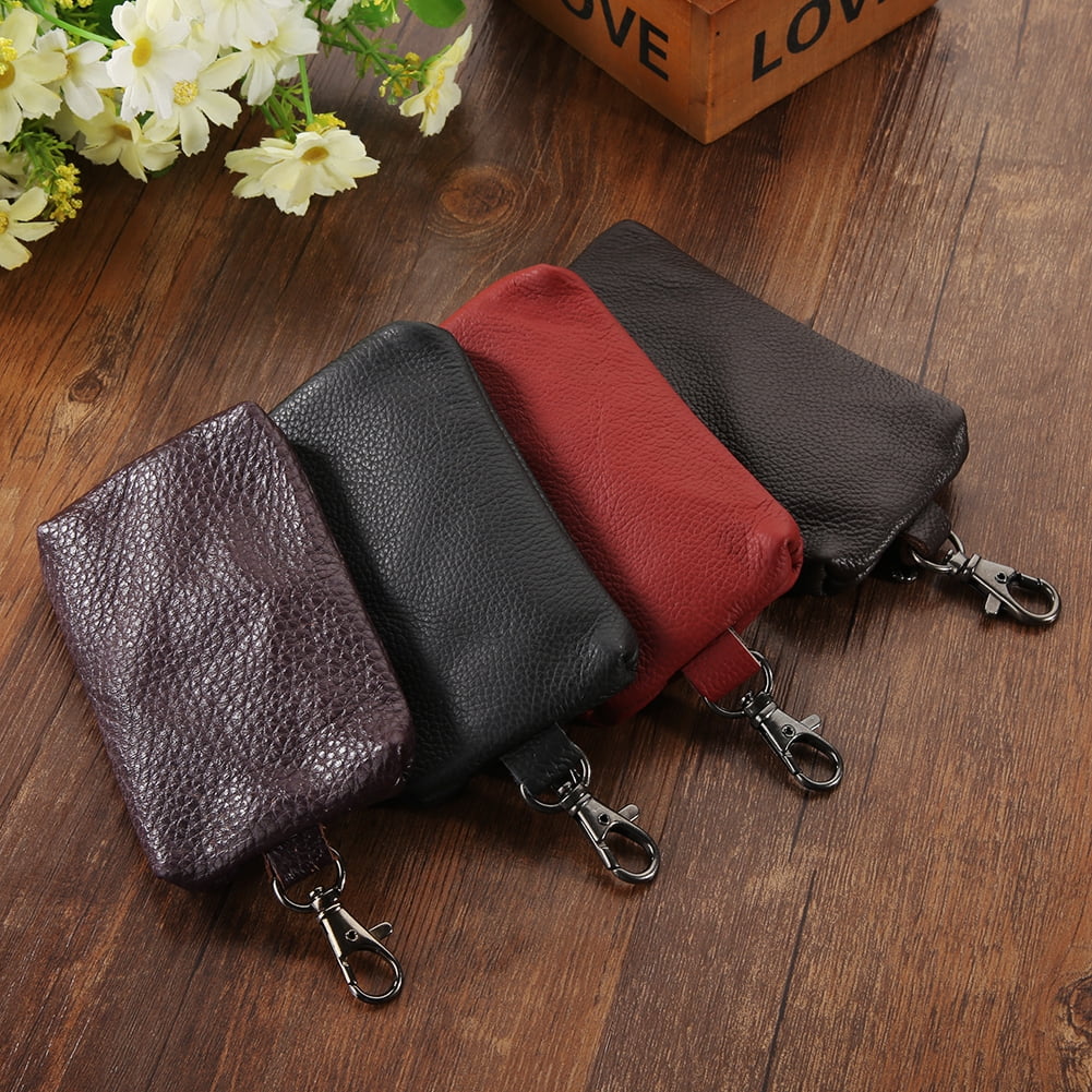 Tshsdpx Genuine Leather Key Holder Wallet Men Keys Organizer Women ...