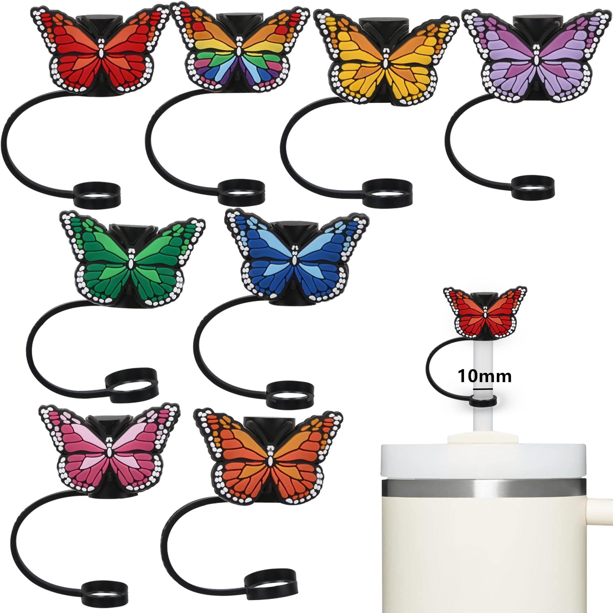 Tsinlan.ayn Butterfly Silicone Straw Cover Caps for Stanley Tumbler 30 ...