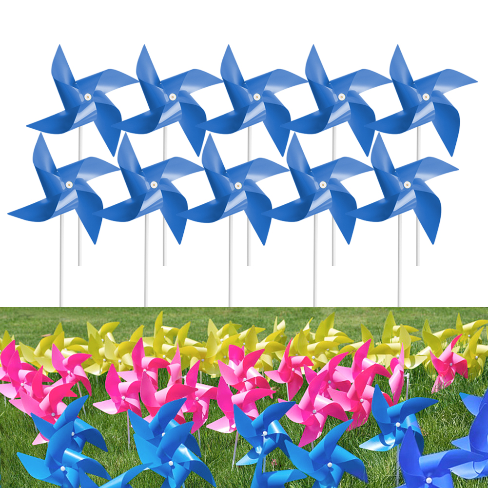 Tsocent 100 Pcs Pinwheels, Dark Blue Color Toy Wind Spinners and Party ...