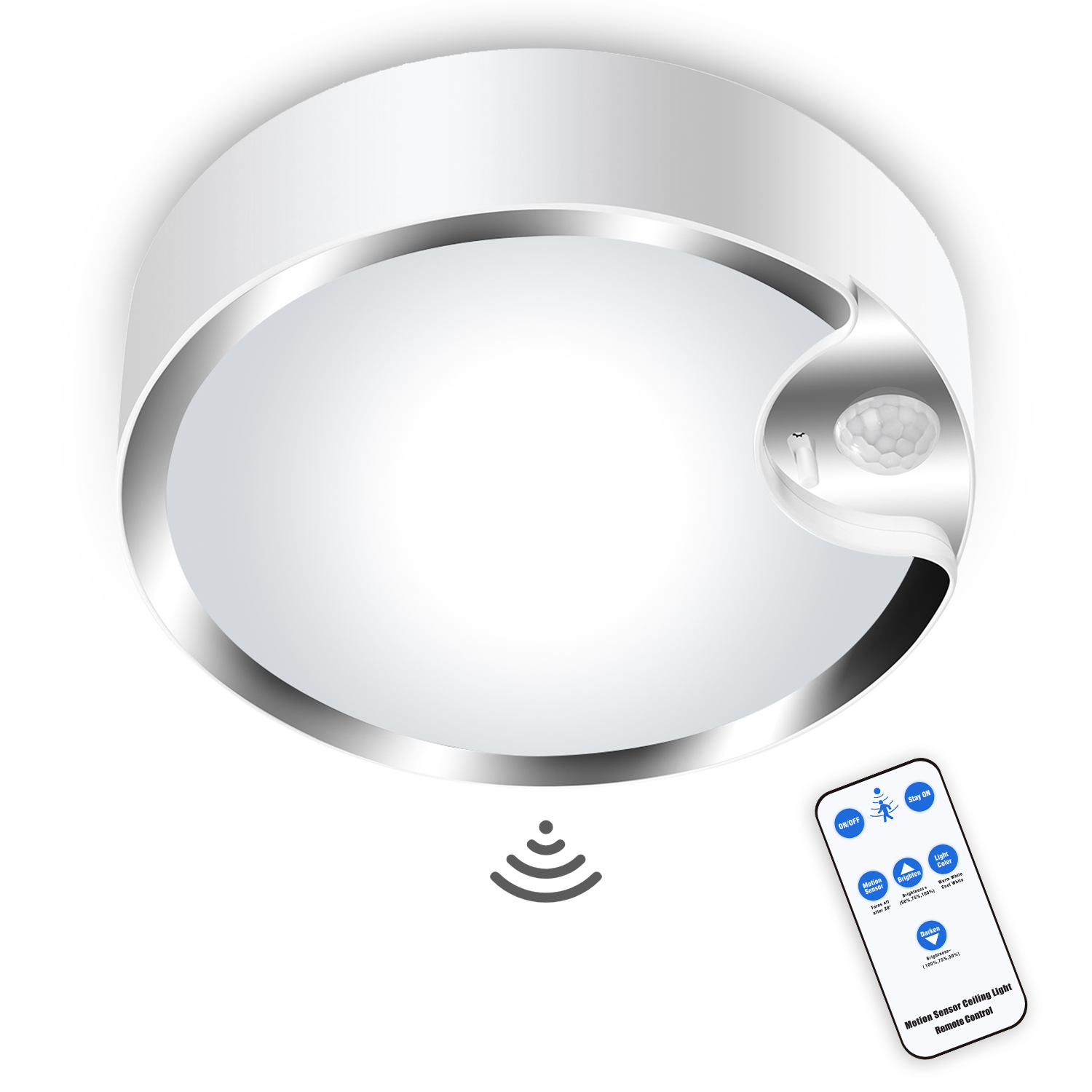 Over Lite Ultra Wireless Motion Activated Ceiling/Wall Light with ...