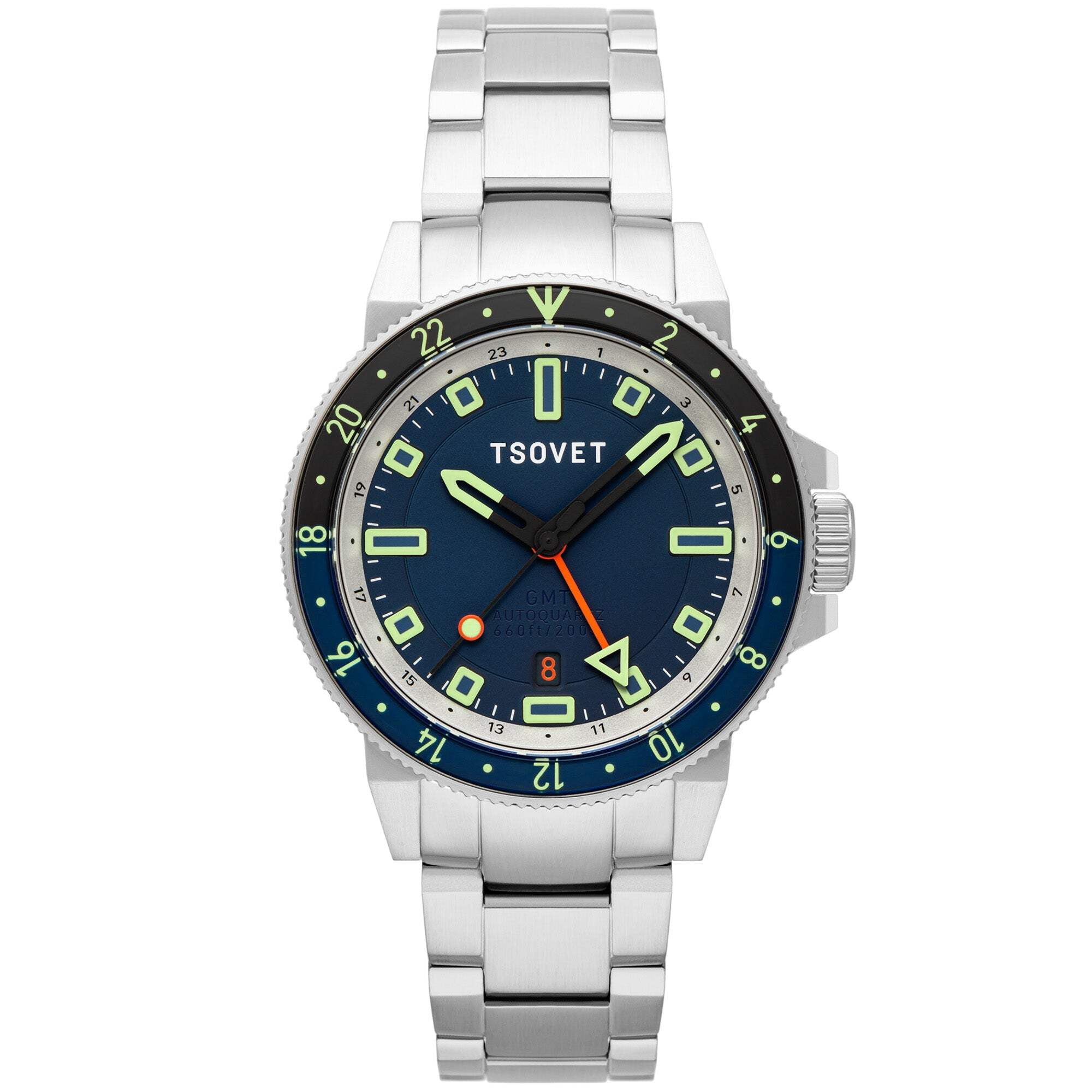 Tsovet SMT-DW42 GMT Hybrid Kinematic Automatic Blue - Walmart.com