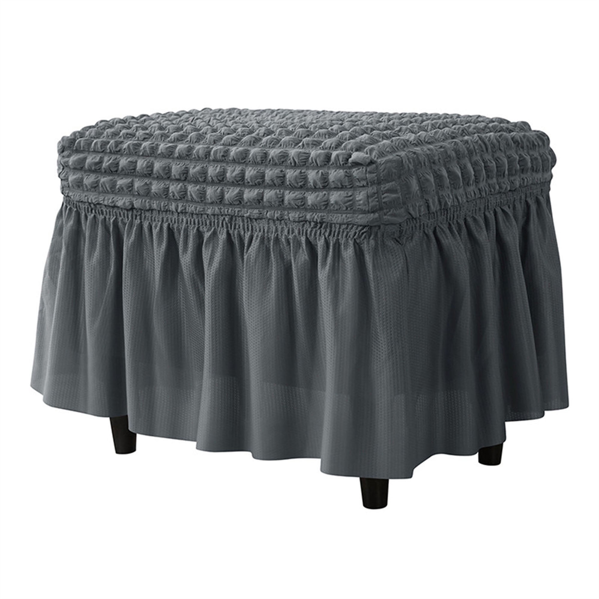Tsseiatte 3D Bubble Lattice Ottoman Slipcover Rectangular Footstool ...