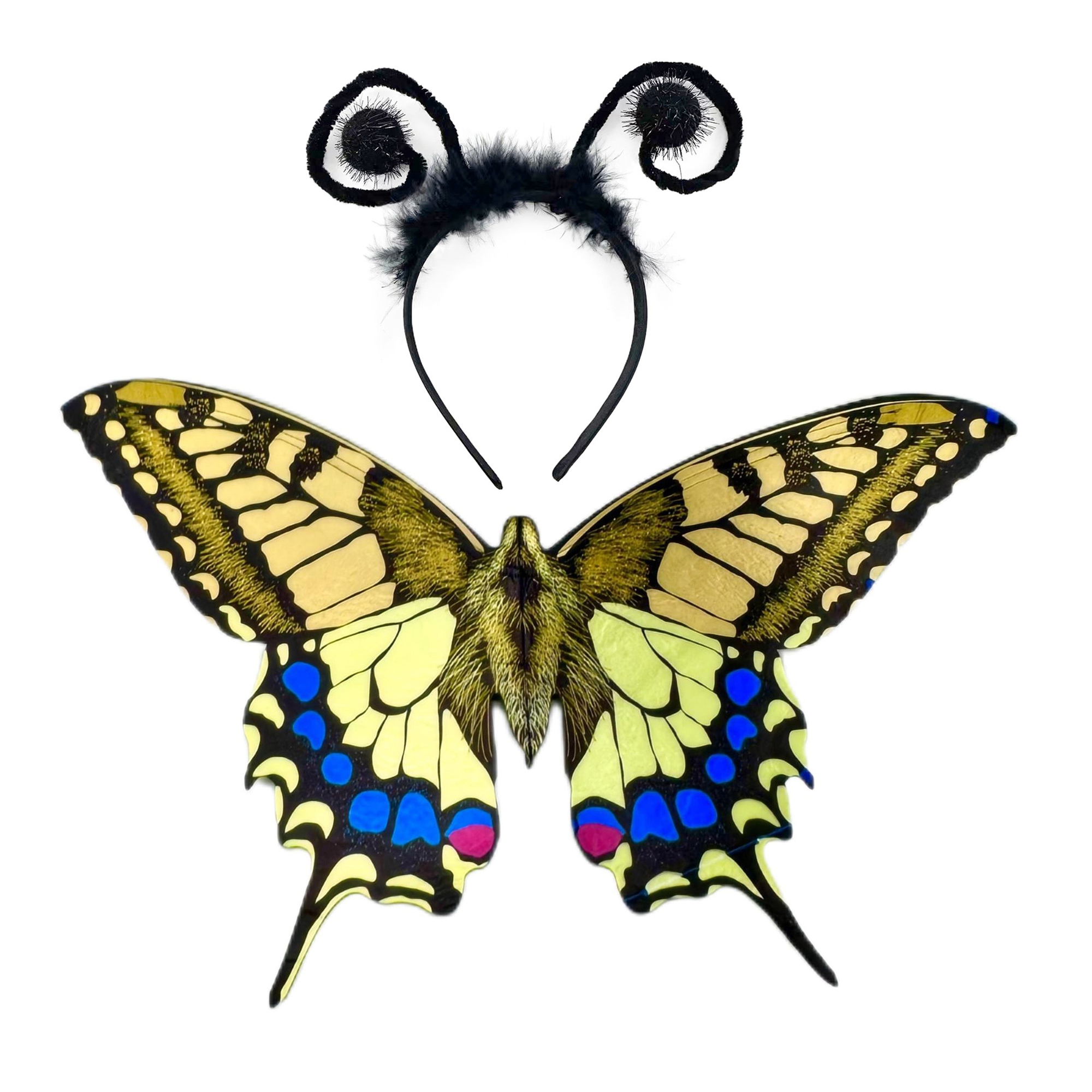 Tsseiatte Butterfly Wing Elegant Elf Fairy Wings and Headband Cosplay ...