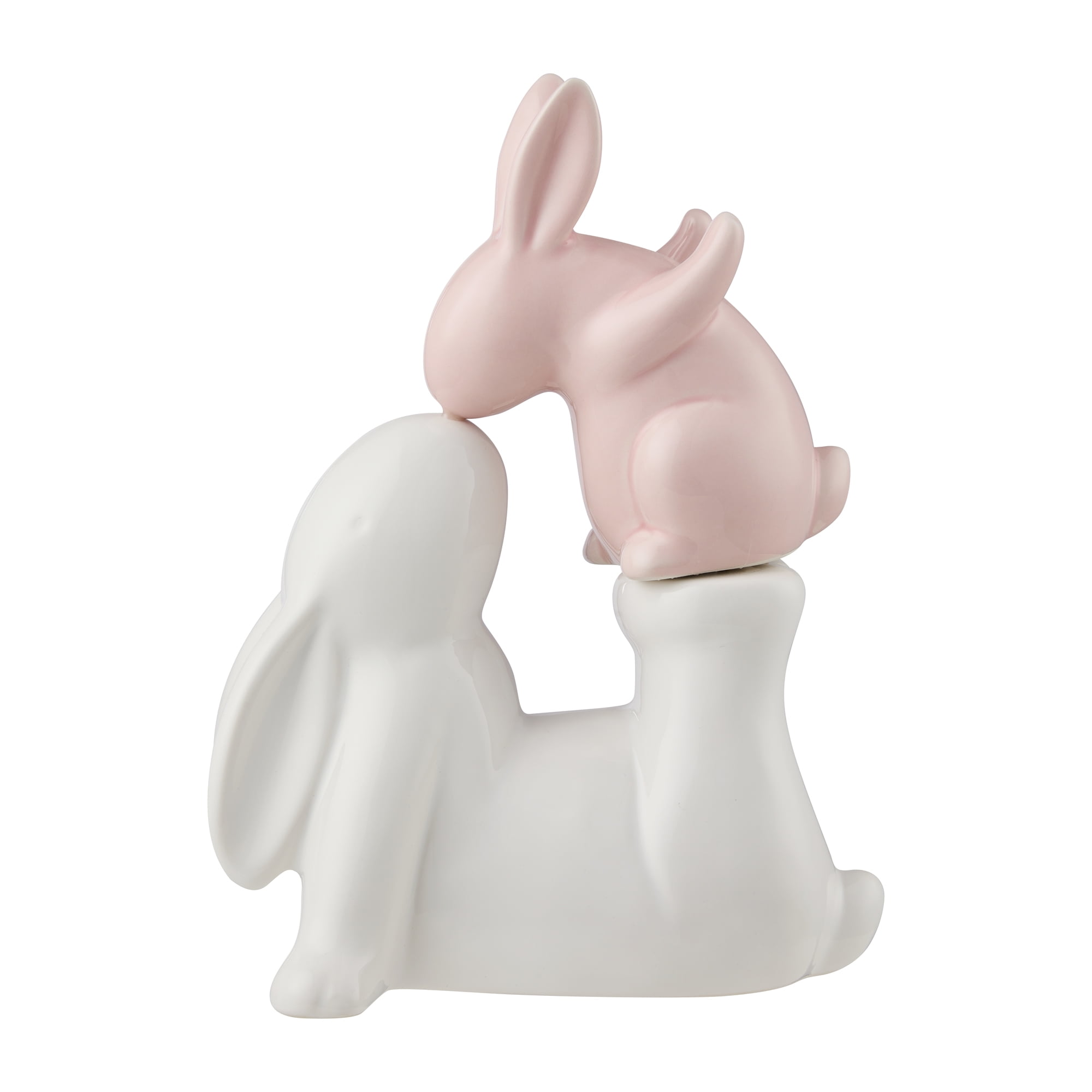 Tsseiatte Ceramic Bunny Statue Elegant Art Rabbit Figurines Decorative ...