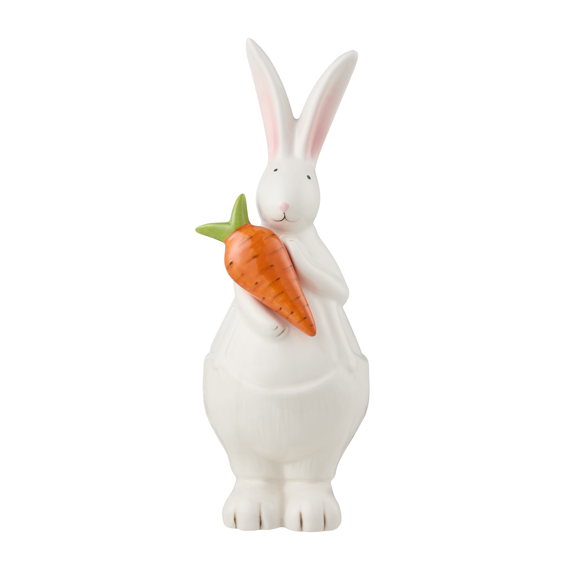Tsseiatte Ceramic Bunny Statue Elegant Art Rabbit Figurines Decorative ...