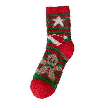 TeeHee Kids' Christmas Holiday Cozy Fuzzy Crew Socks 3-Pack (9-10 Years ...