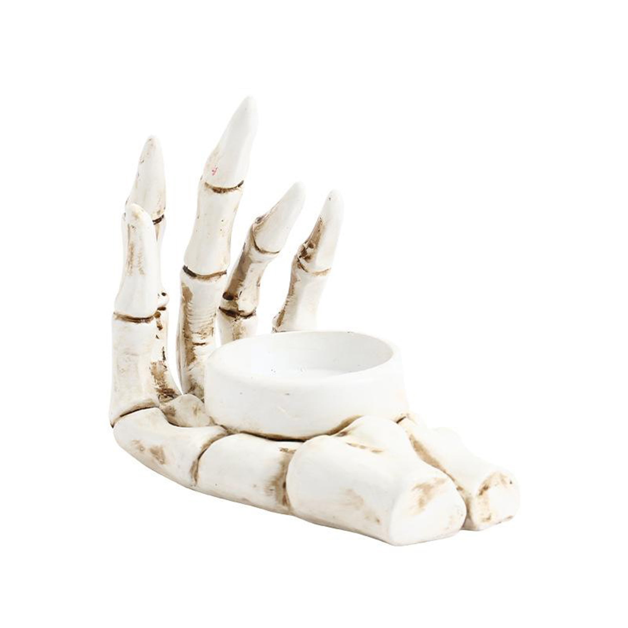 Tsseiatte Halloween Skeleton Hand Candle Holder Skull Candlestick ...