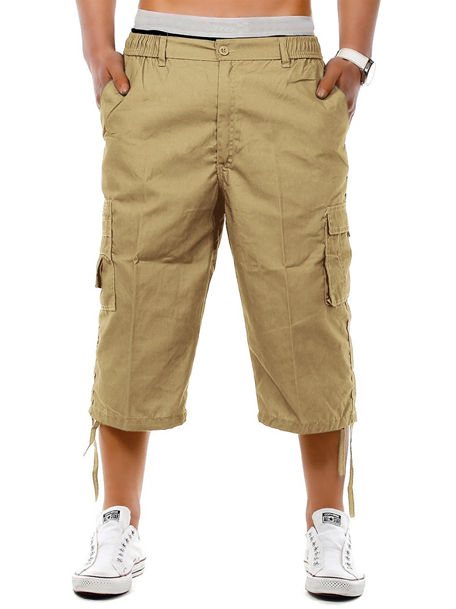 Tsseiatte Mens Cargo Shorts Summer Relaxed Fit Shorts Outdoor Multi