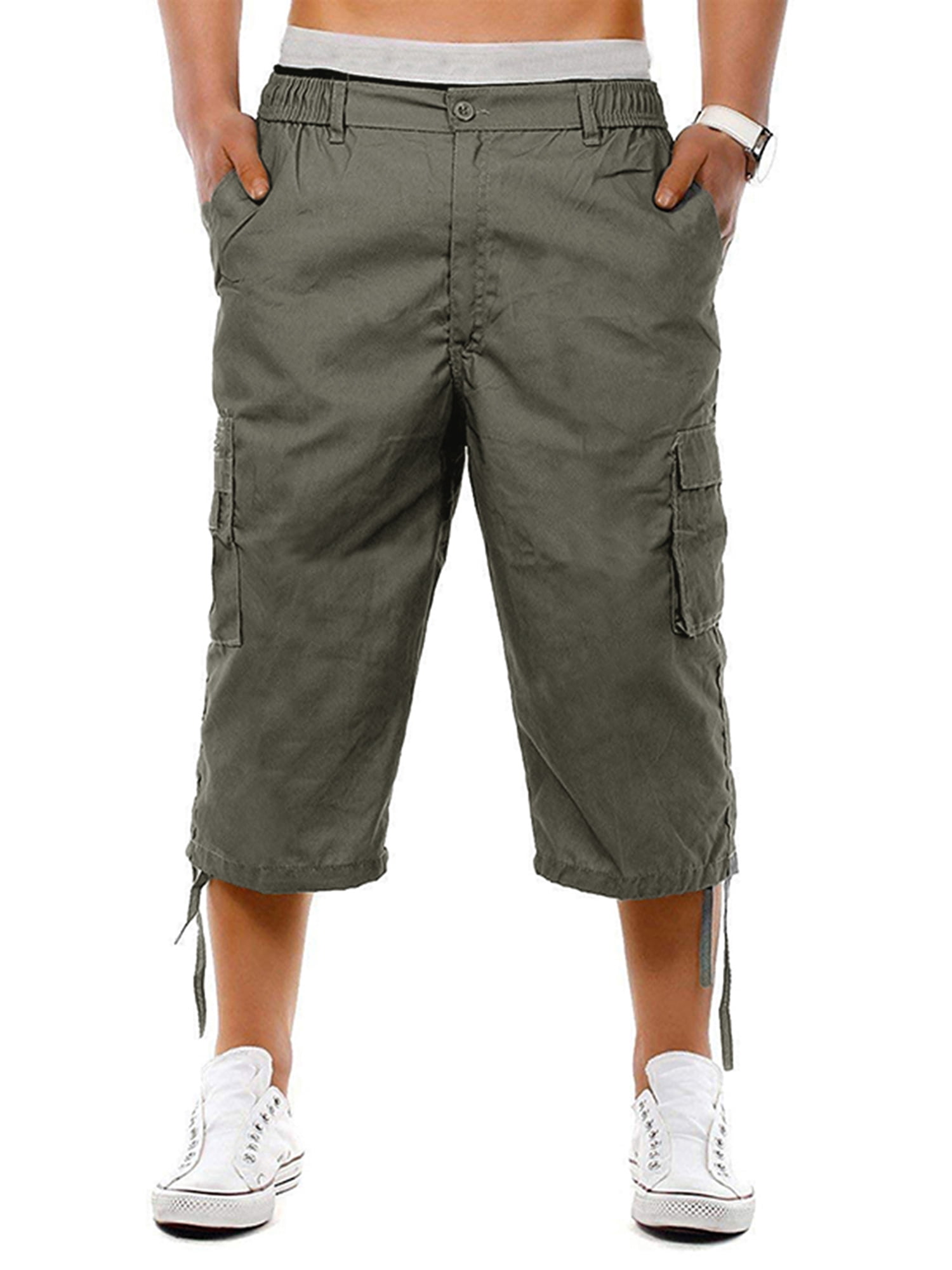 Tsseiatte Mens Cargo Shorts Summer Relaxed Fit Shorts Outdoor Multi
