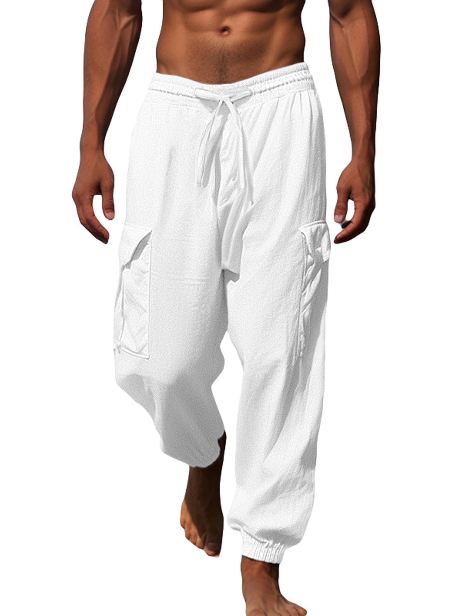 Tsseiatte Mens Casual Cargo Pants Joggers Elastic Waist Stretch