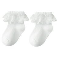 Jefferies Socks Little Dressy Girls' Princess Lace Trim Ruffle TuTu ...