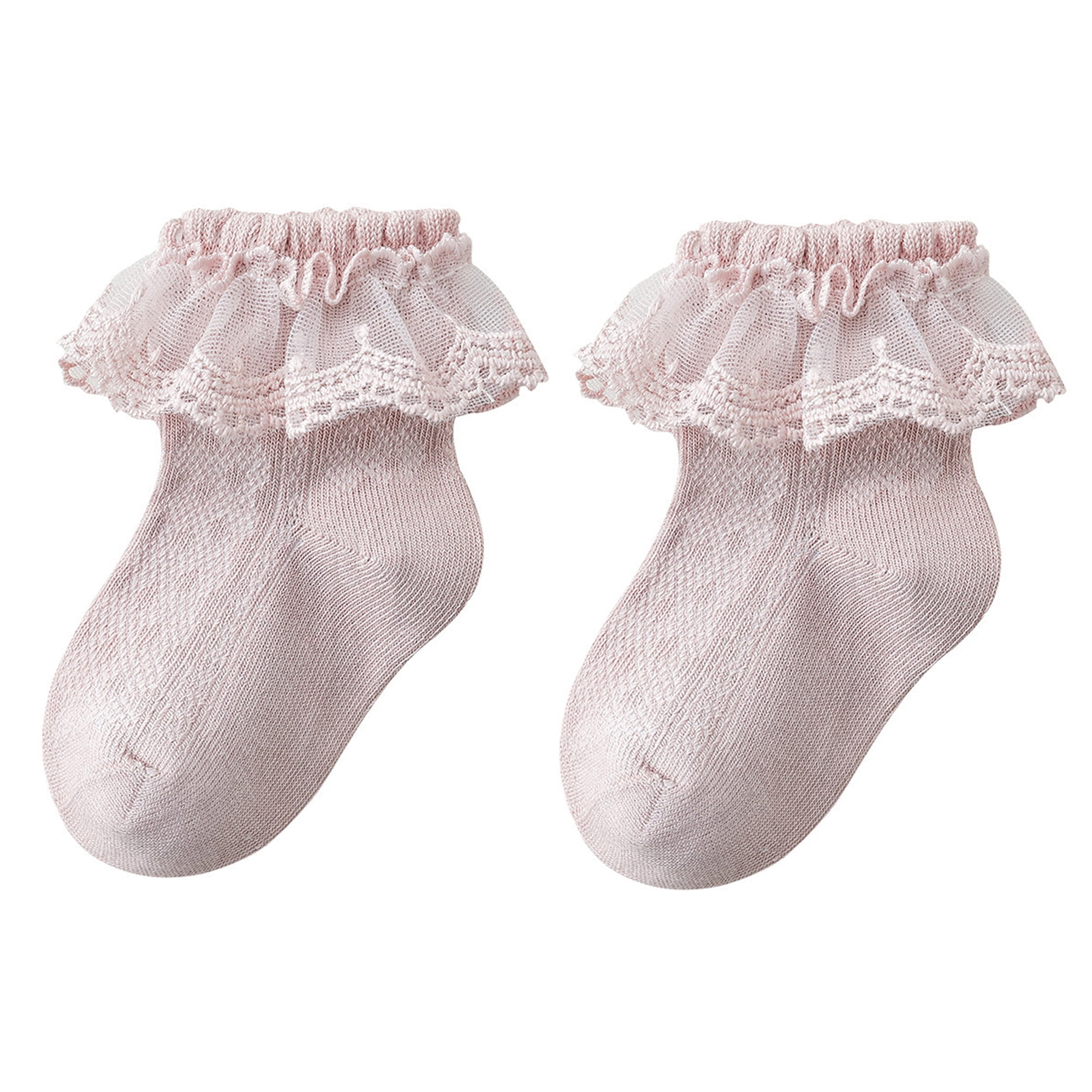 Tsseiatte Toddler Baby Girl's Socks Cute Ruffle Lace Frilly Dress Socks ...