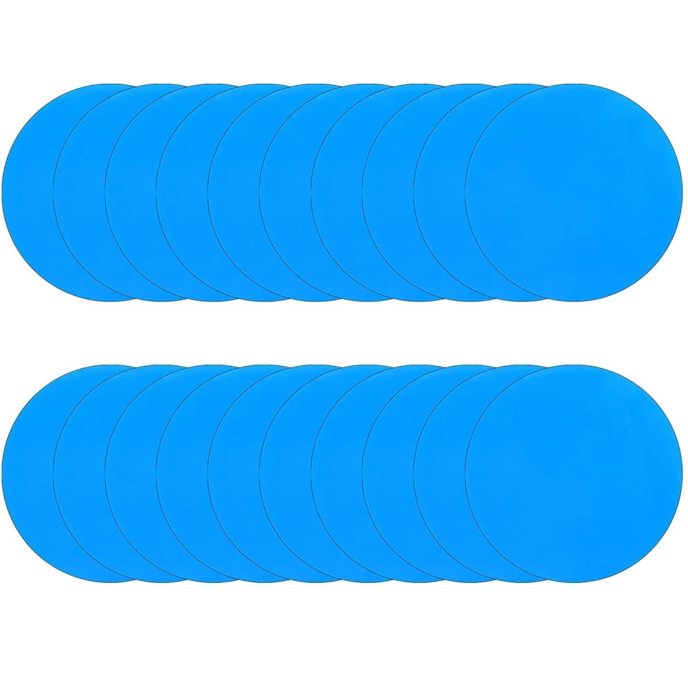 Tssuoun 20PCS Round Self Adhesive PVC Repair Patches Waterproof Vinyl ...