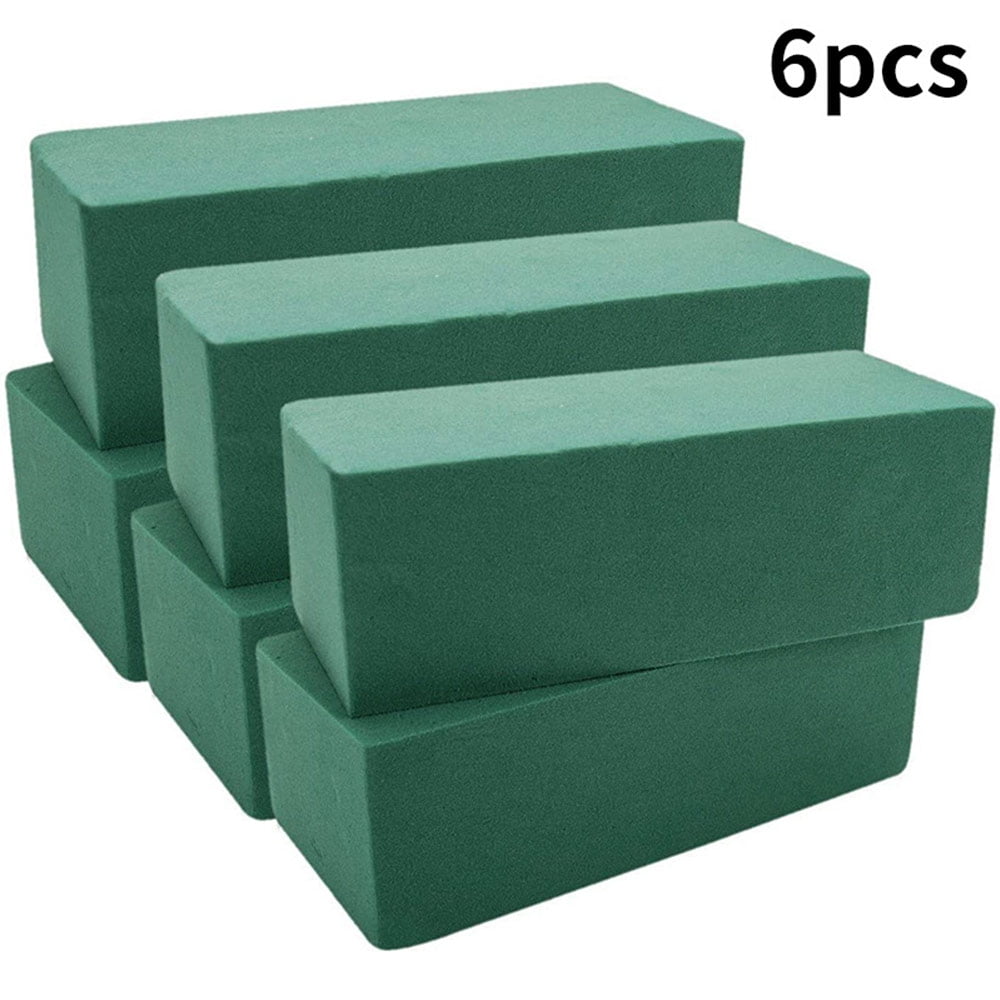 Tssuoun 6pcs Rectangle Wet Floral Foam Round Flower Arrangement Kit ...