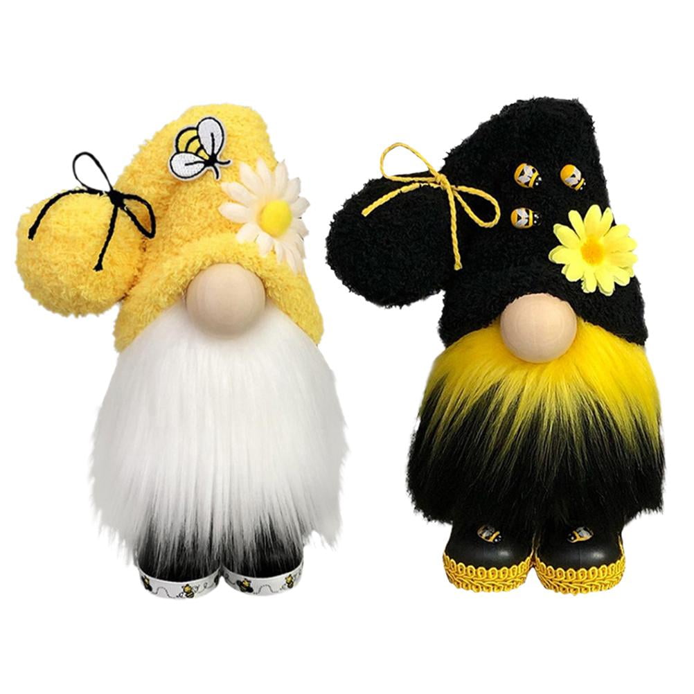 Tssuoun Bee Patchwork Faceless Doll Bee Elves Decoration Lovely Dwarf ...