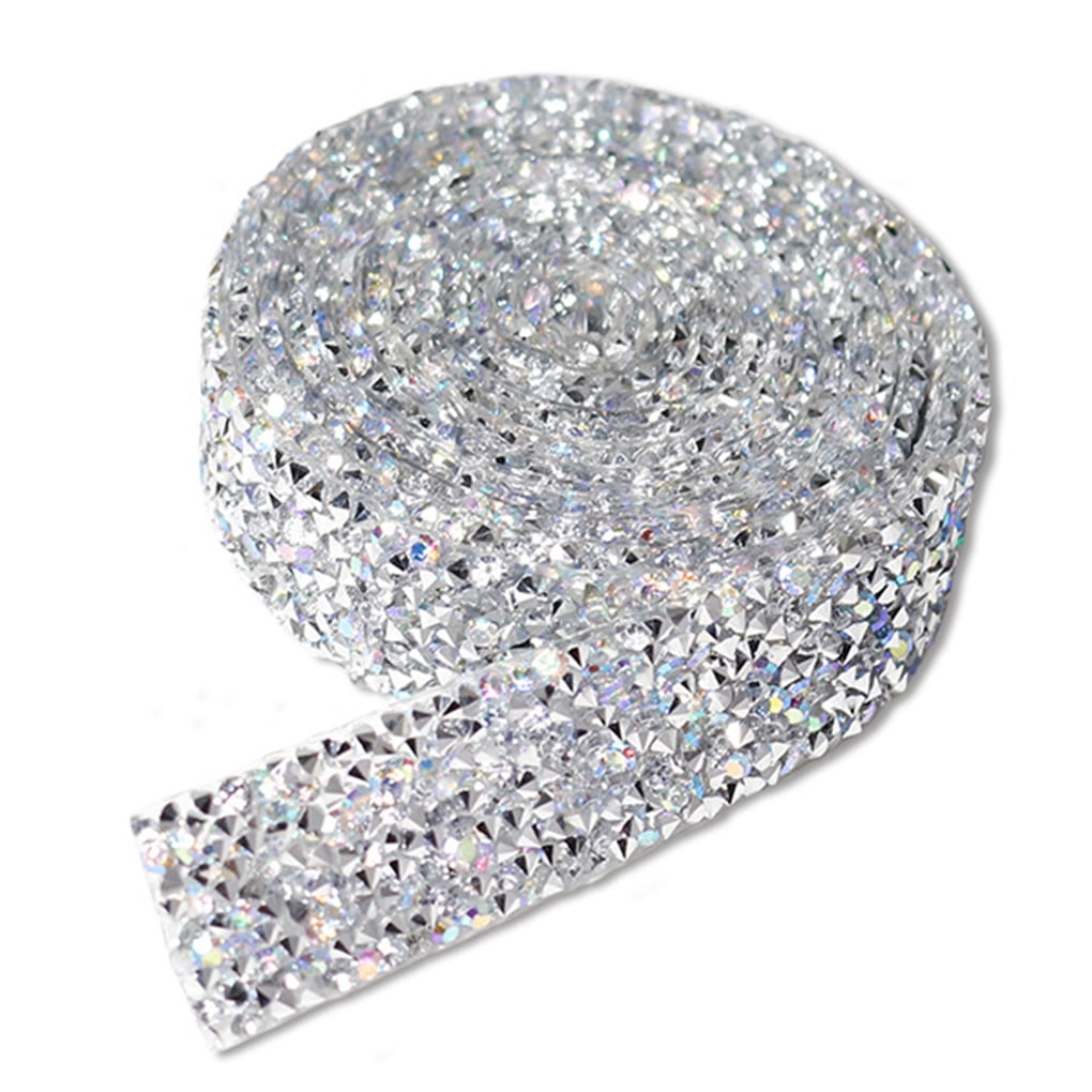 Tssuoun Bling Stickers Tape Trim Resin Crystal Decoration Applique ...