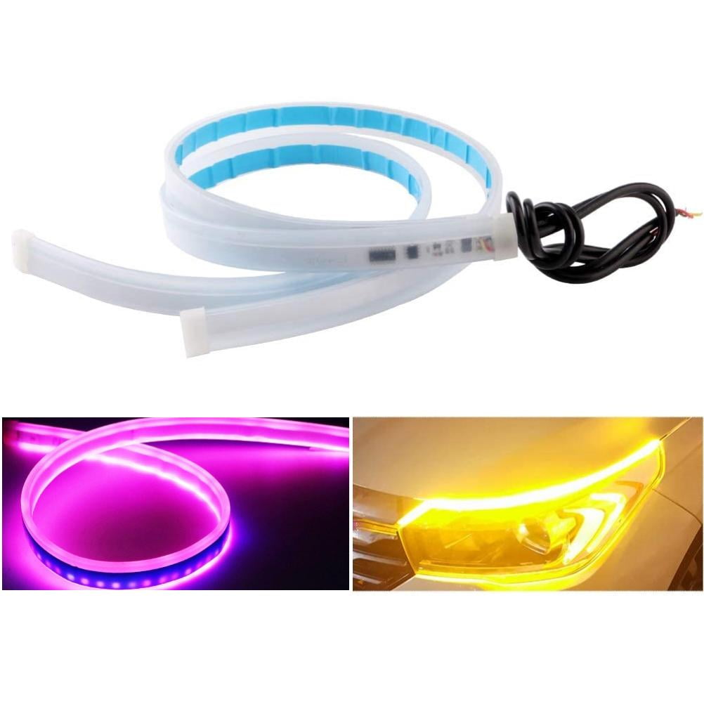 Tssuoun Car Daytime Running Light Ambient Light with Waterproof Buckle ...