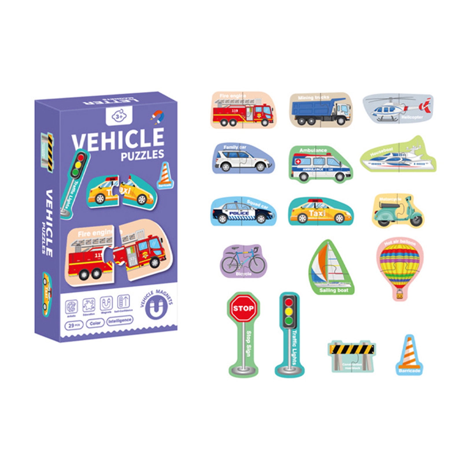 Tssuoun Paper Magnetic Sticker Set Interactive Cognitive Game For ...