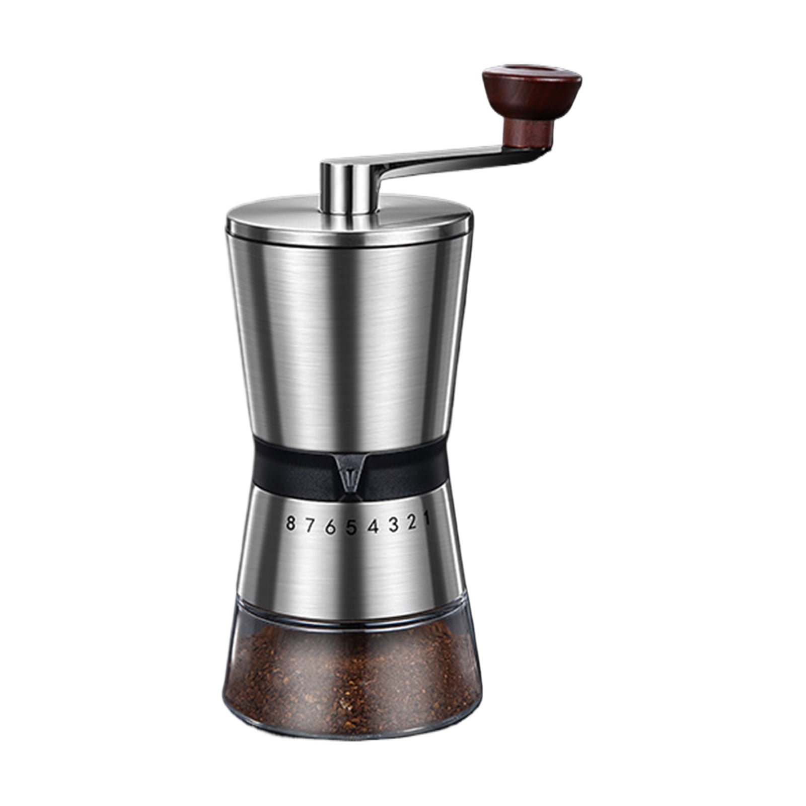 Tssuoun Stainless Steel Effort-saving Coffee Maker External 8-speed ...