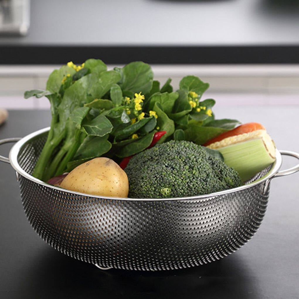 Tssuoun Stainless Steel Fine Mesh Strainer Bowl Drainer Vegetable Sieve ...