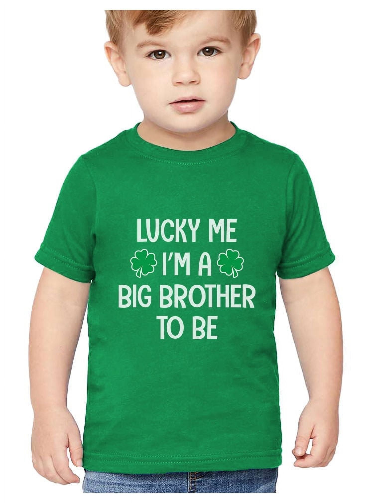 Tstars Boys St Patricks Day Shirt Lucky Me I'm a Big Brother to Be Kids ...
