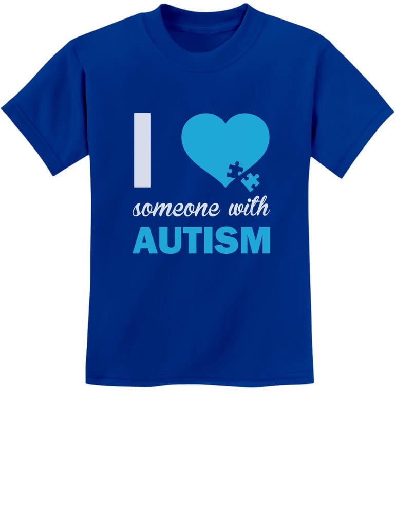 Tstars Boys Unisex Autism Awareness Tee I Love Someone with Autism ...