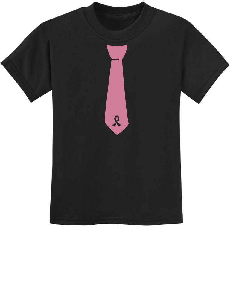 Tstars Boys Unisex Breast Cancer Awareness Shirts Pink Ribbon Tie Pink ...