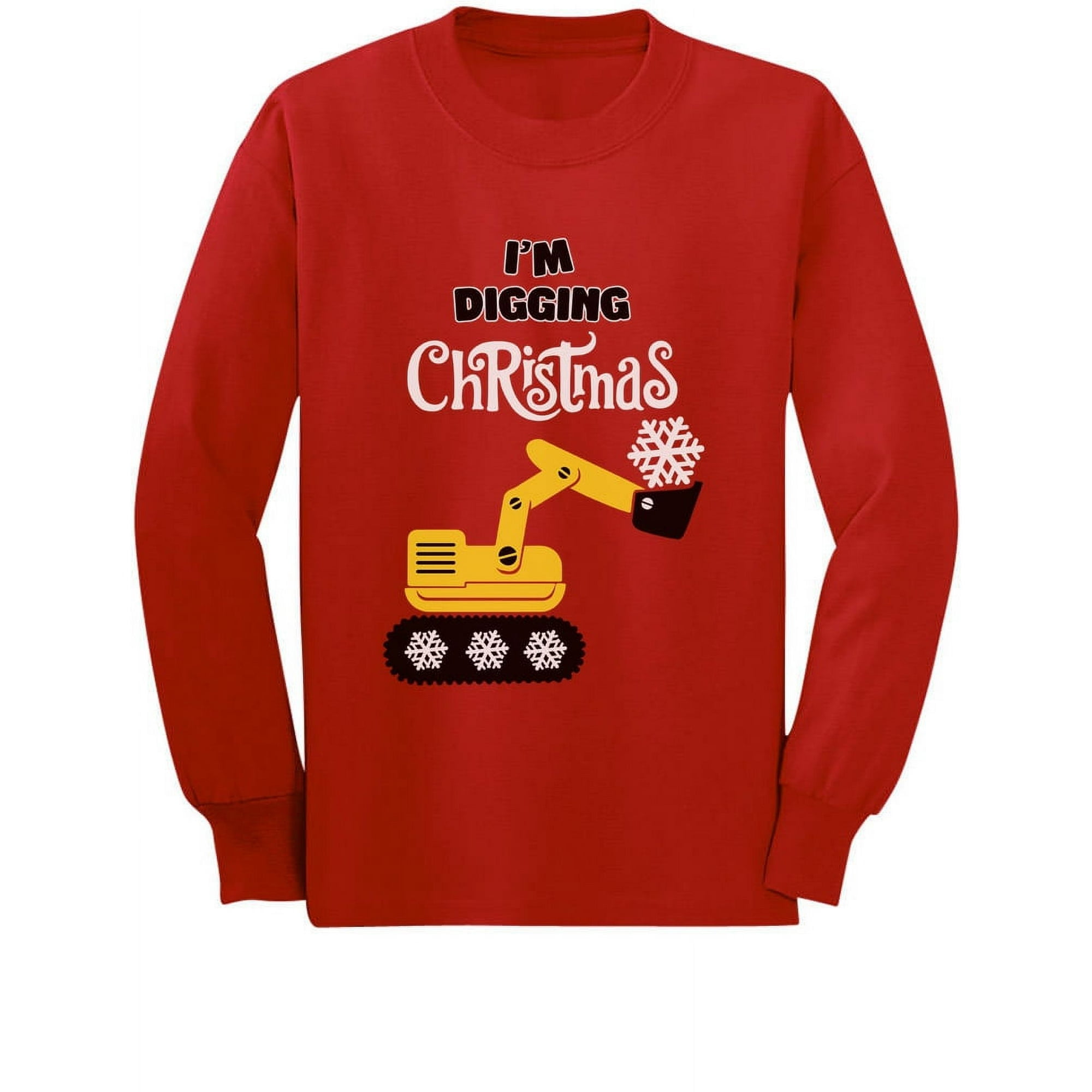 Santa I'm Digging Christmas Gift For Boys Toddler Kids Long sleeve T ...