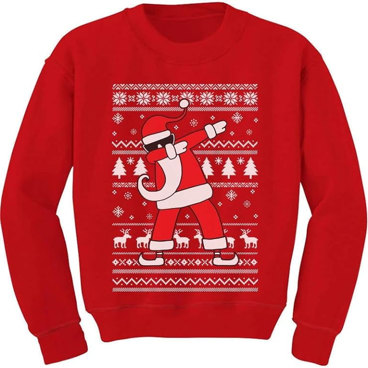 Tstars Boys Unisex Ugly Christmas Dabbing Santa Kids Christmas Gift ...