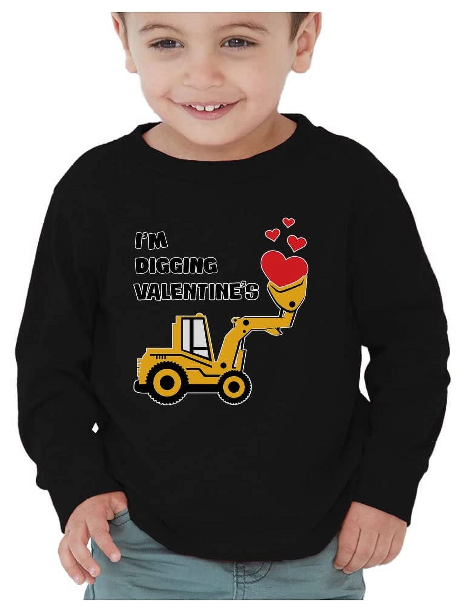 Tstars Boys' Valentine's Day "I'm Digging You" Long Sleeve Shirt – Fun ...